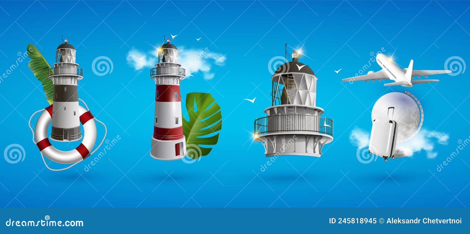 Realistic Lighthouse Sketch With Fantasy Elements And Steampunk ...