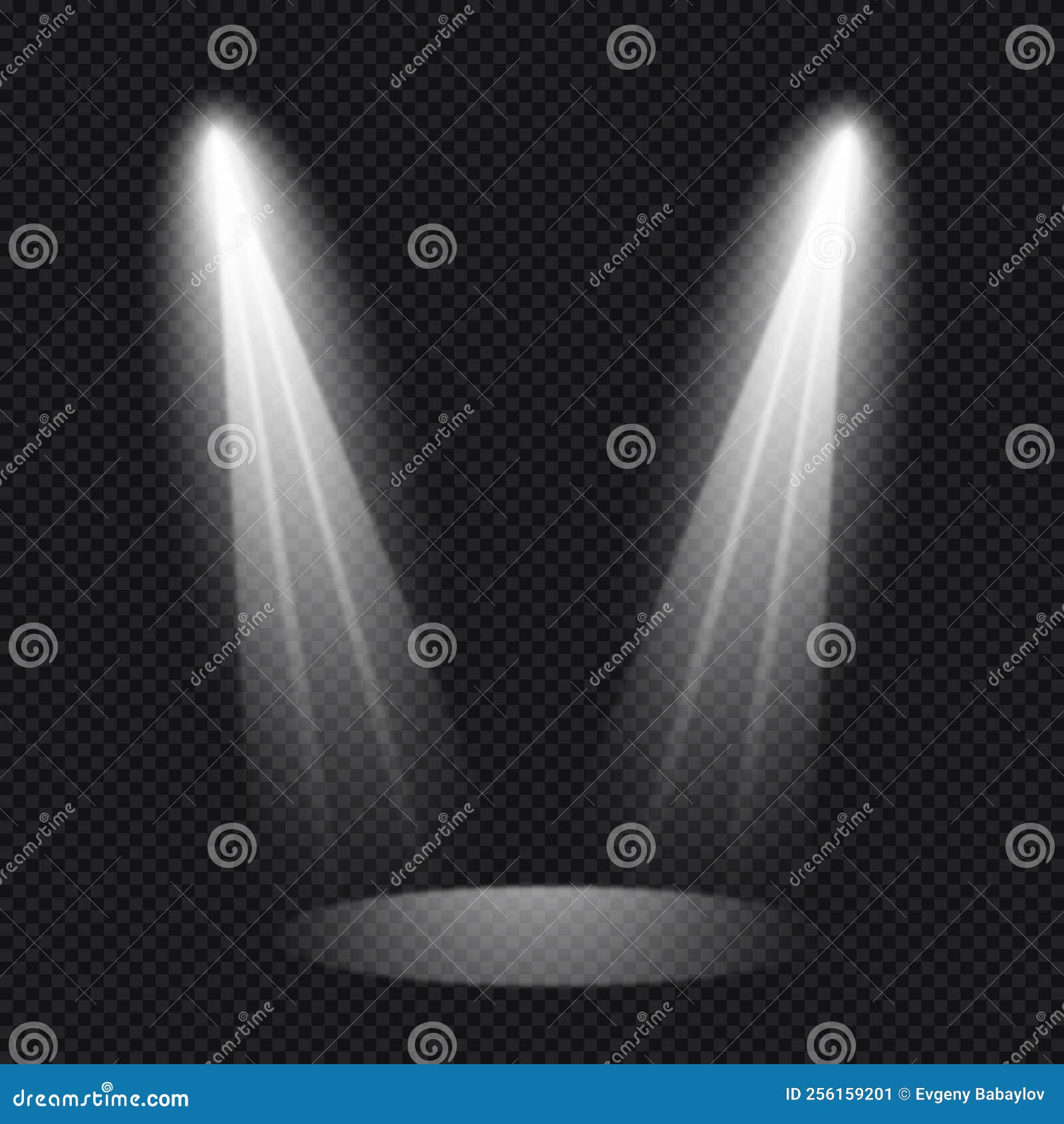 Realistic Lighting, Light Rays on a Dark Background - Vector Stock ...