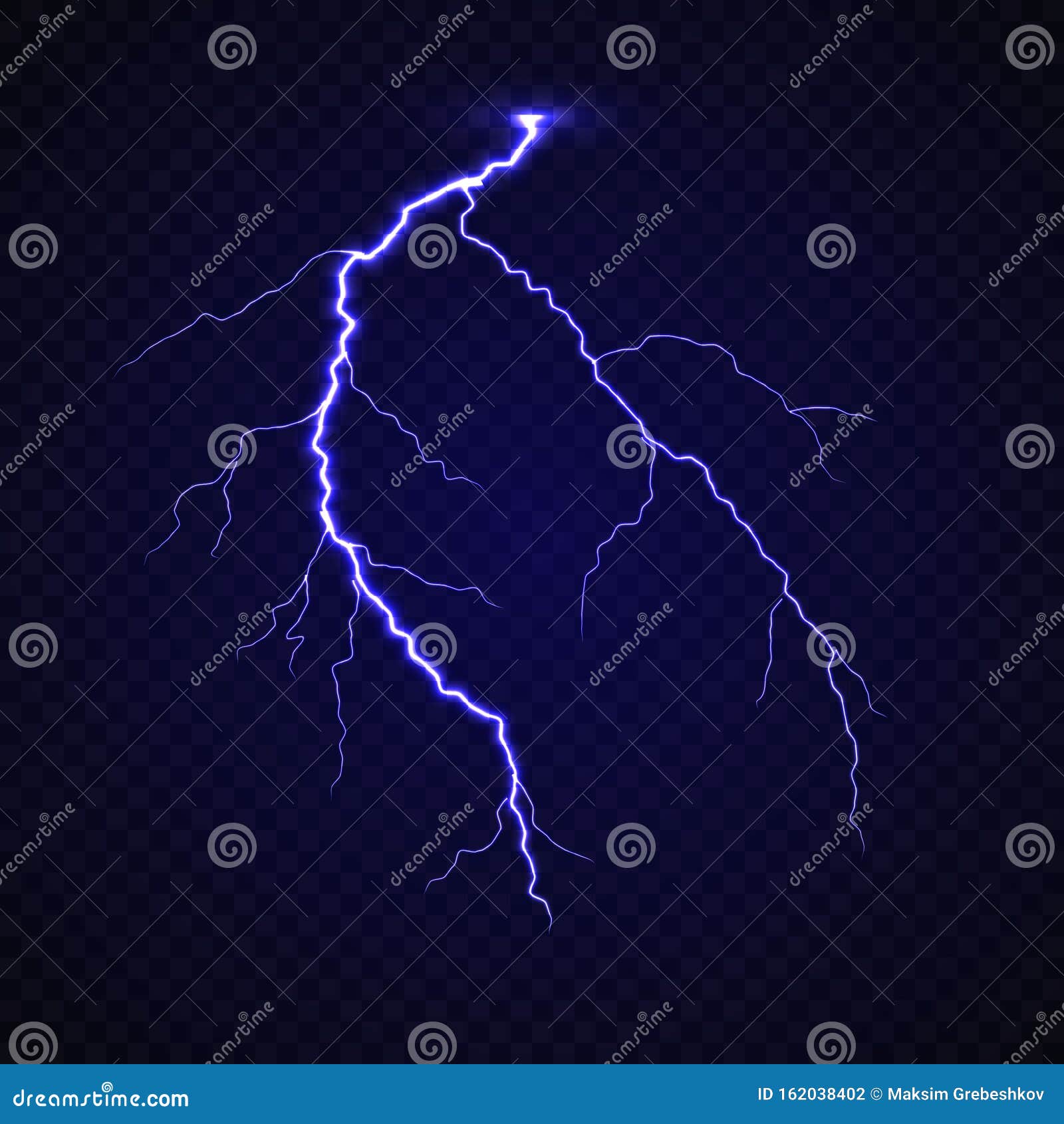 Realistic Lightning Thunder Bold Strike Stock Illustration ...