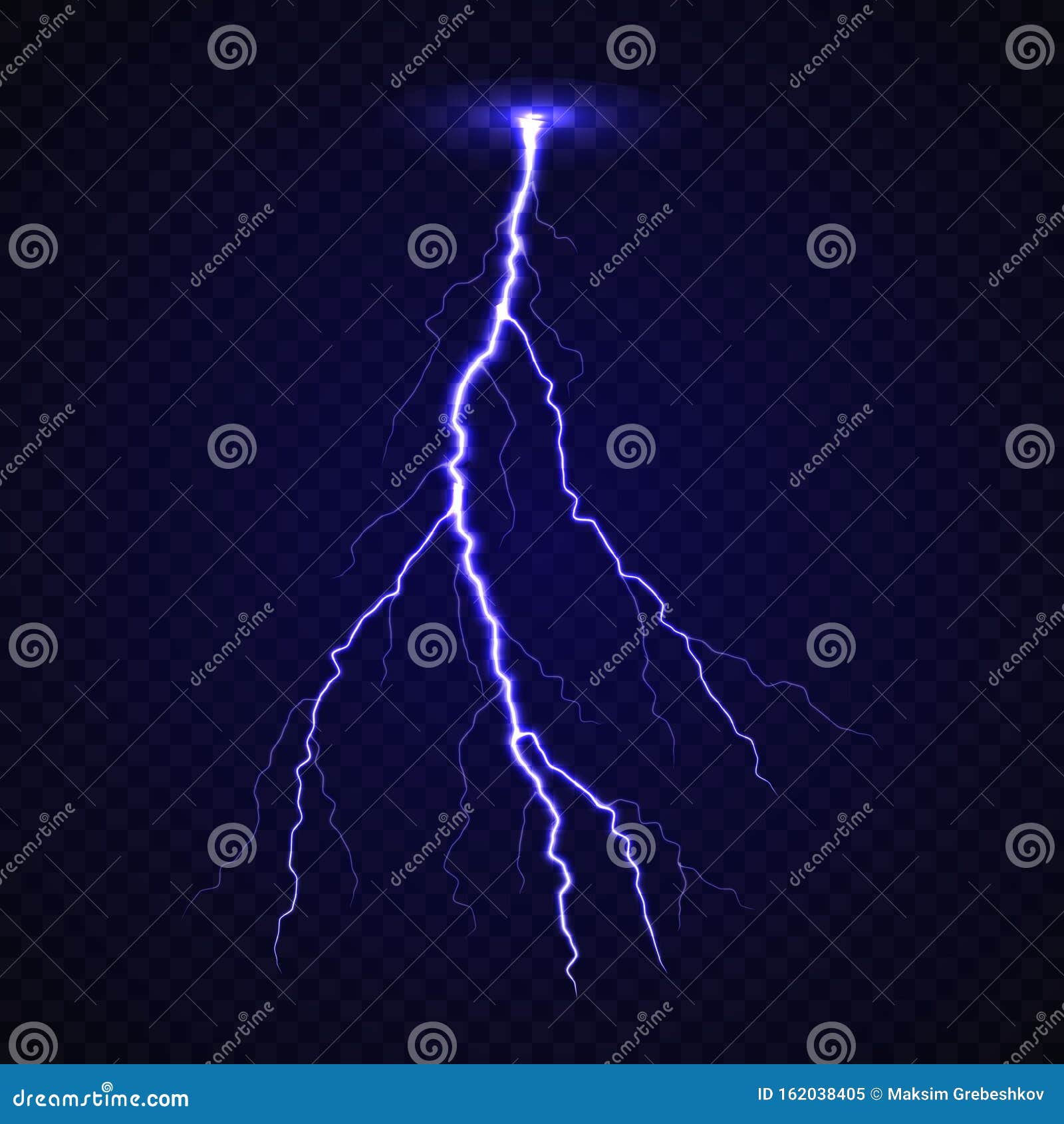 Realistic Lightning Thunder Bold Strike Stock Illustration ...