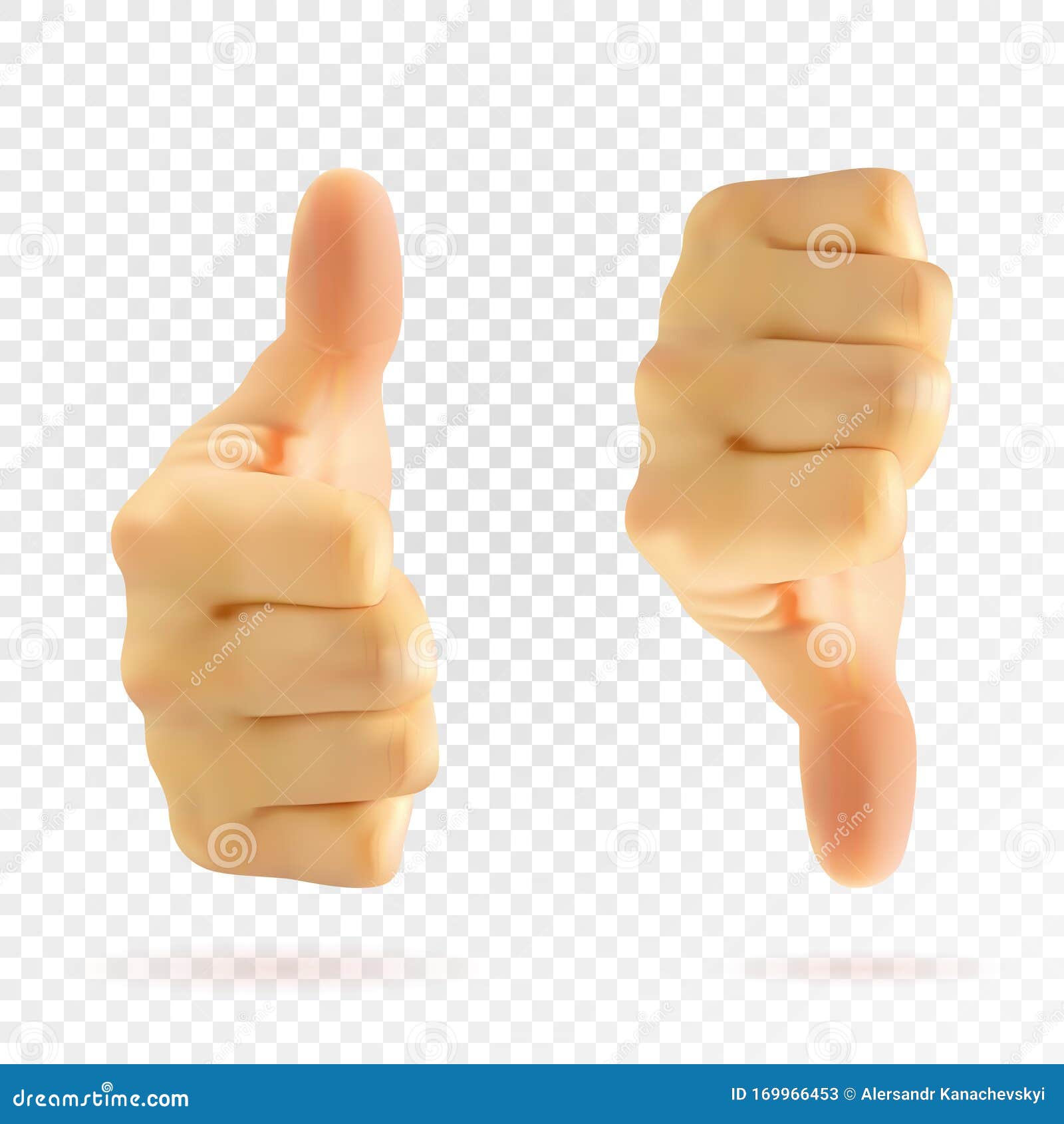 Realistic Like. Thumb Up. Thumb Down. Left Hand, Right Hand. Stock ...