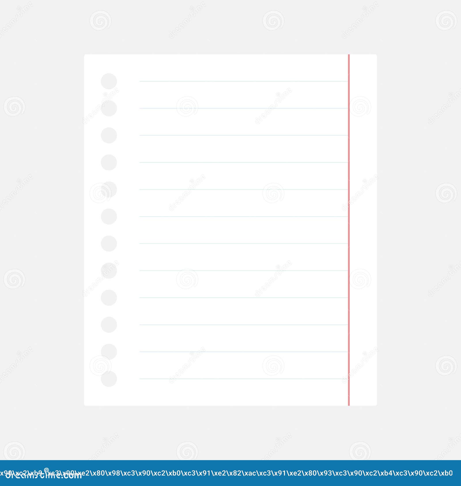 Realistic Lined Notepaper. Paper Blank Empty Sheet Stock Illustration ... Realistic Lined Notepaper. Paper Blank Empty Sheet Stock Illustration ...