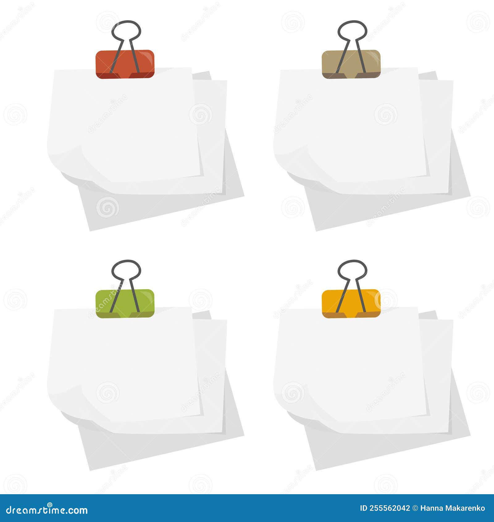 Note Paper with Multi-colored Pushpins and Clothespins Stock Vector ...