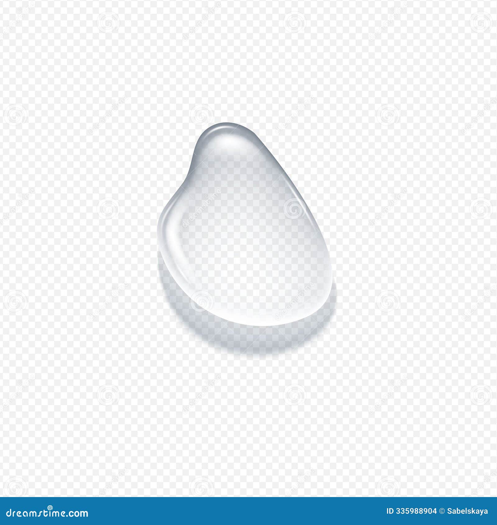 Realistic Liquid Drop Element on Transparent Background. Stock ...
