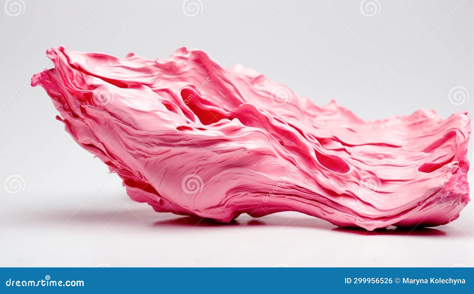 Realistic Liquid Pink Splash. Volumetric Splashes of Pink Acrylic Paint ...