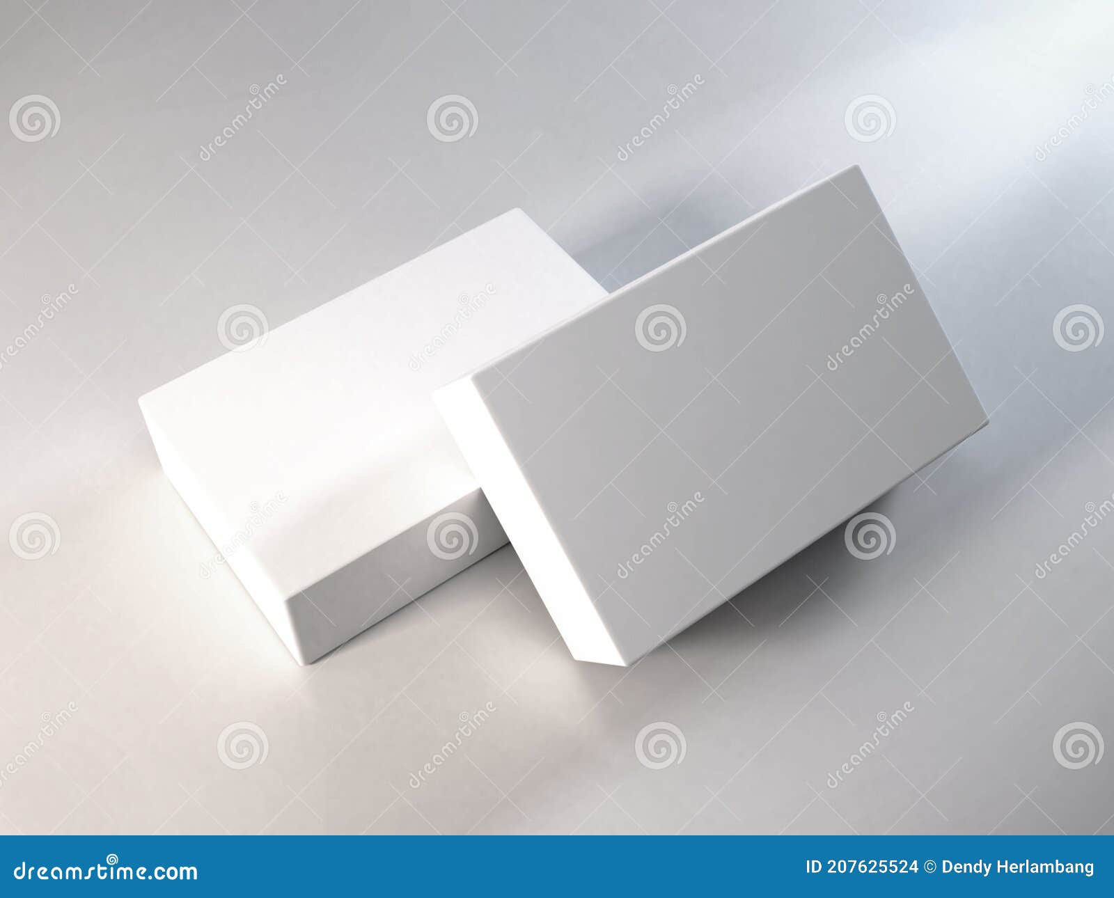 Realistic Long Box Packaging Mockup Template Stock Illustration ...