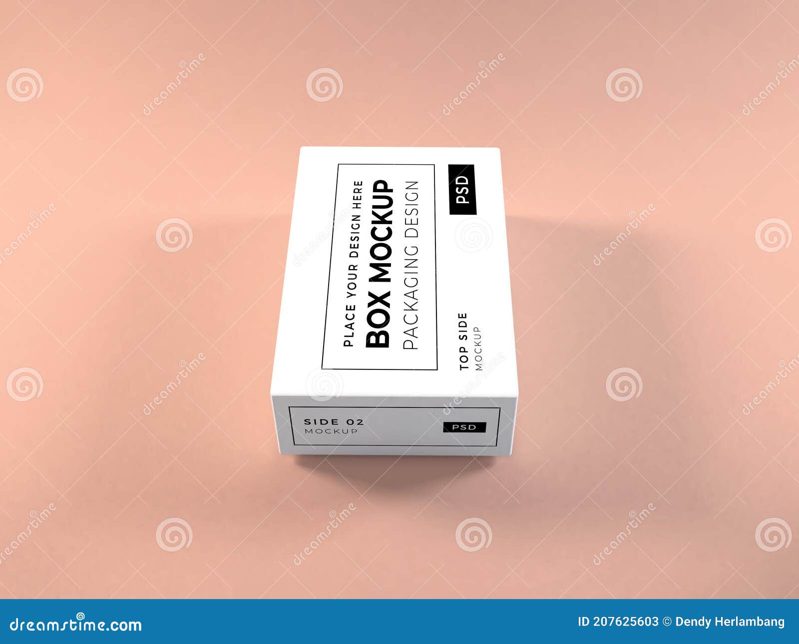 Realistic Long Box Packaging Mockup Template Stock Illustration ...