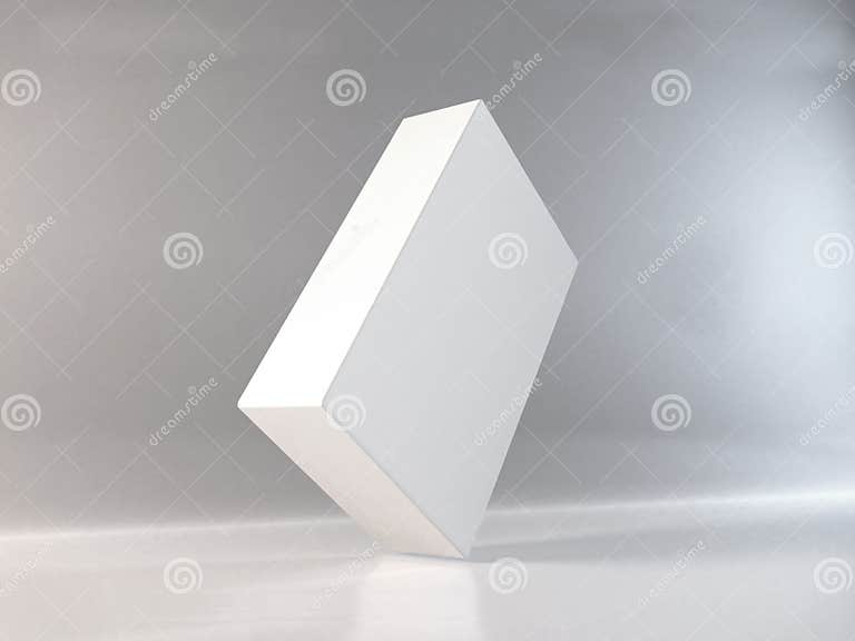 Realistic Long Box Packaging Mockup Template Stock Illustration ...