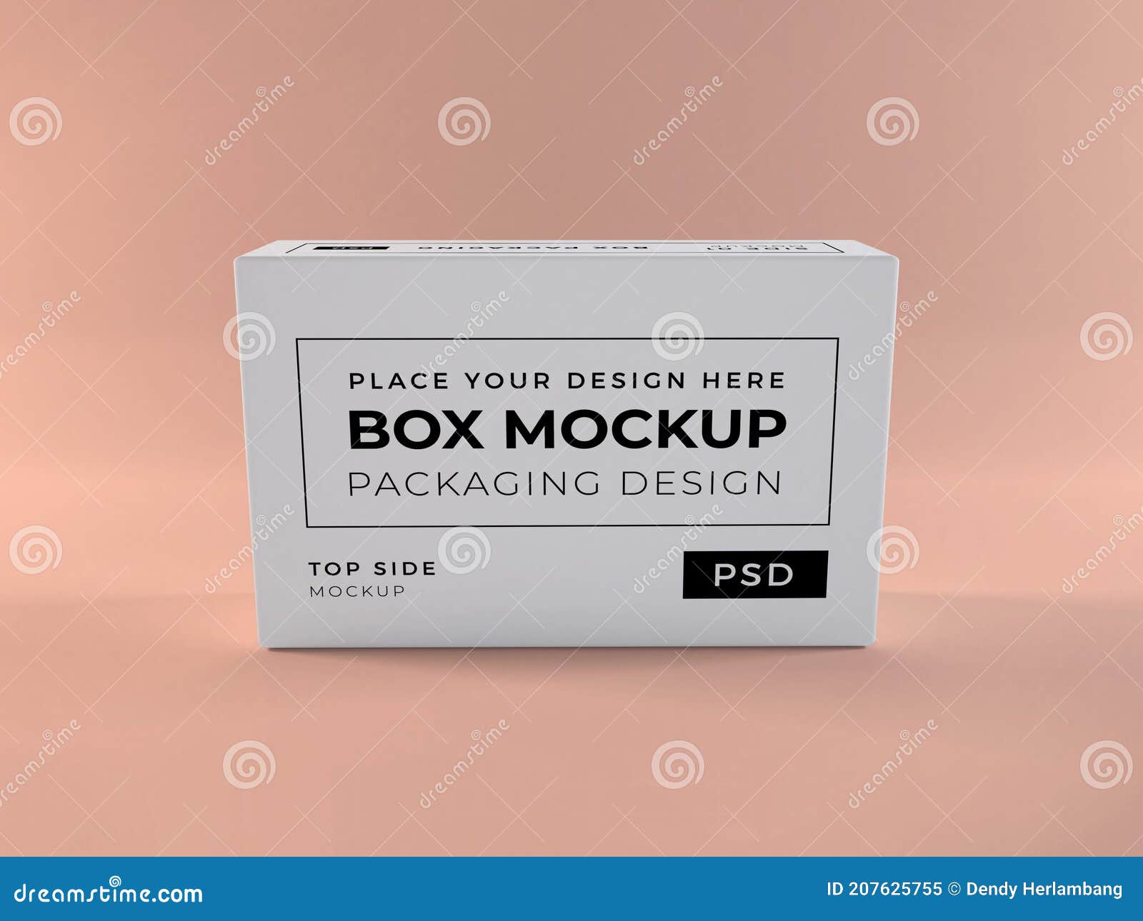 Realistic Long Box Packaging Mockup Template Stock Illustration ...