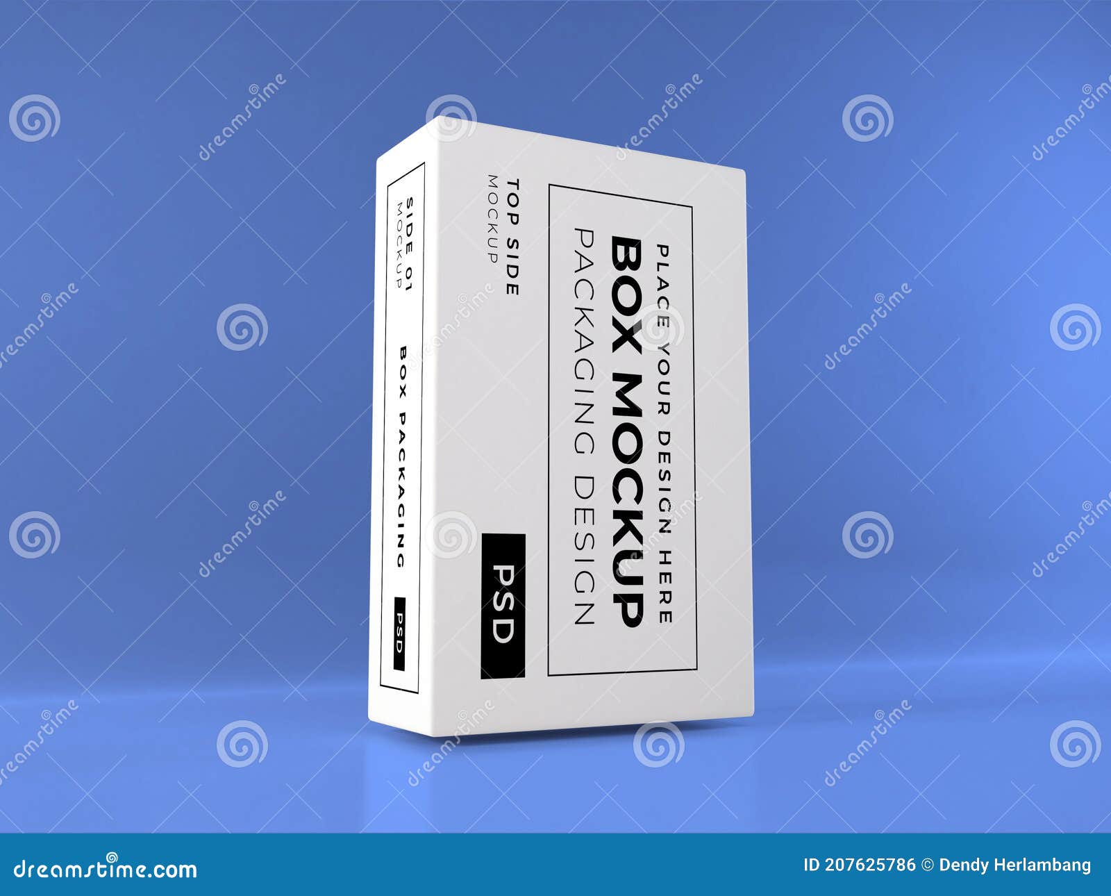 Realistic Long Box Packaging Mockup Template Stock Illustration ...