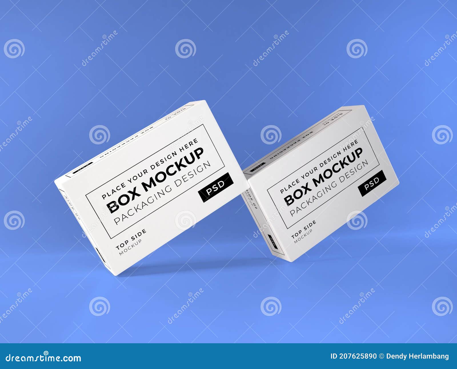 Realistic Long Box Packaging Mockup Template Stock Illustration ...