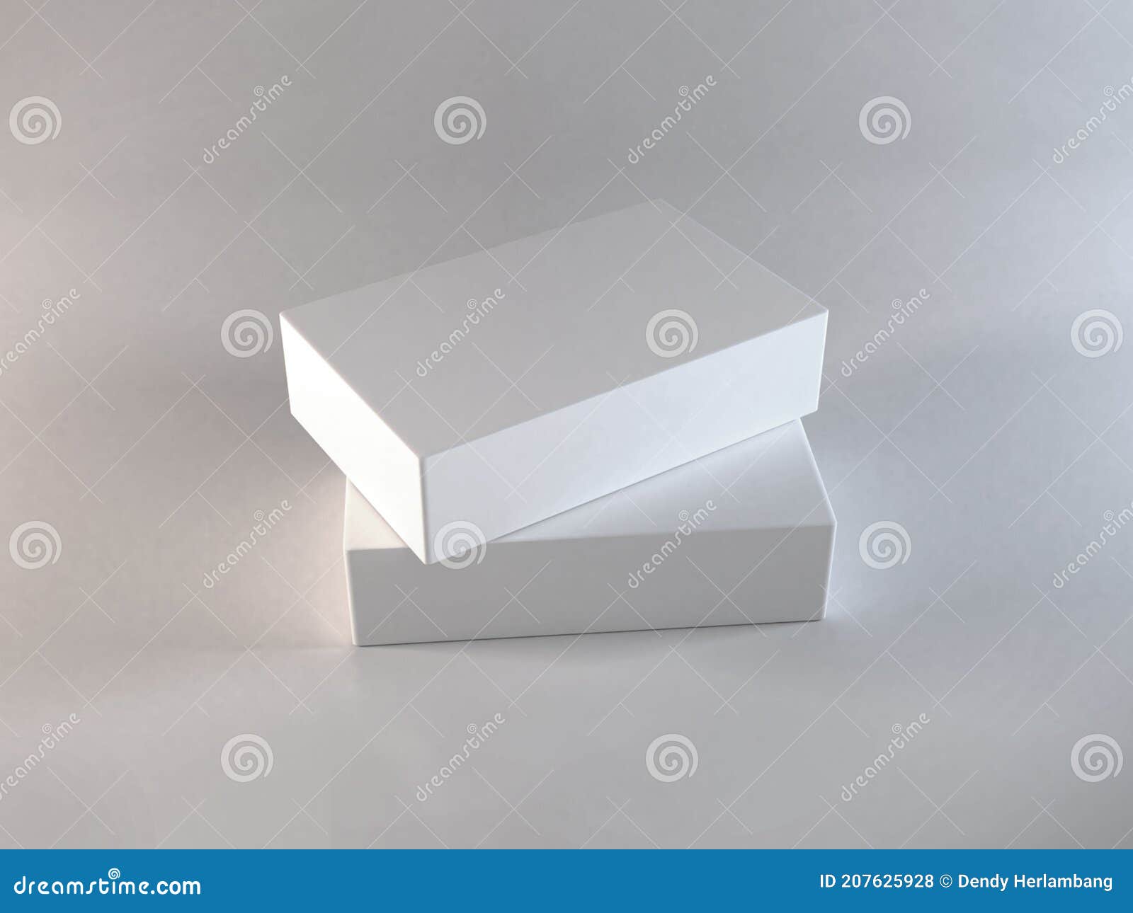Realistic Long Box Packaging Mockup Template Stock Illustration ...