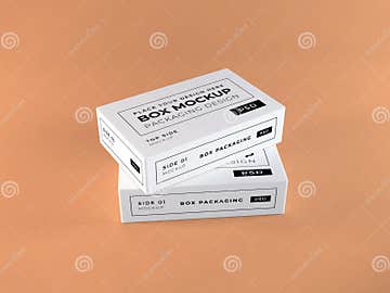 Realistic Long Box Packaging Mockup Template Stock Illustration ...
