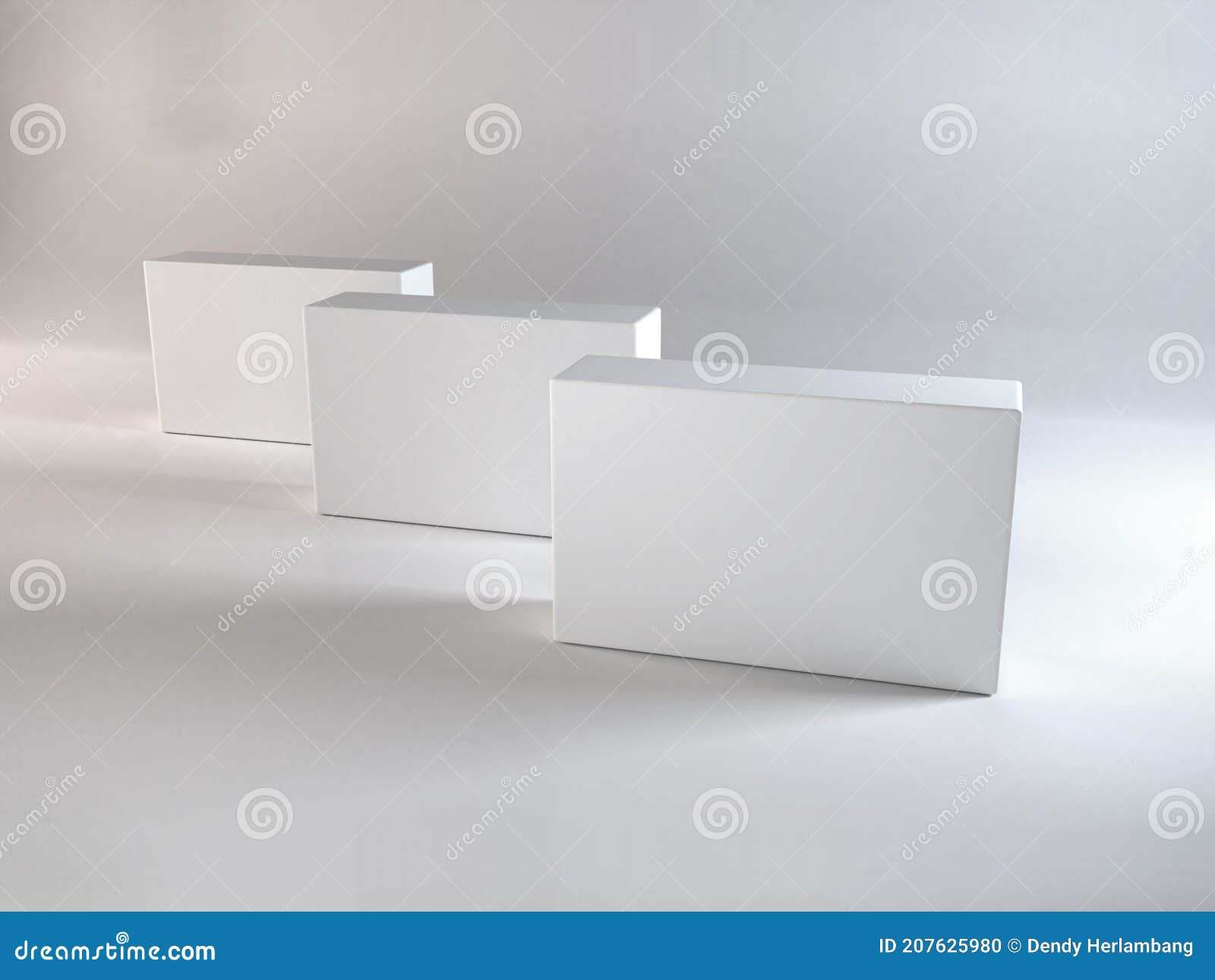 Realistic Long Box Packaging Mockup Template Stock Illustration ...