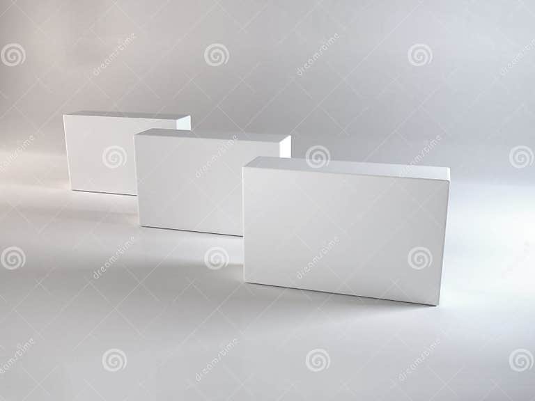 Realistic Long Box Packaging Mockup Template Stock Illustration ...