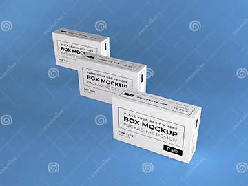Realistic Long Box Packaging Mockup Template Stock Illustration ...