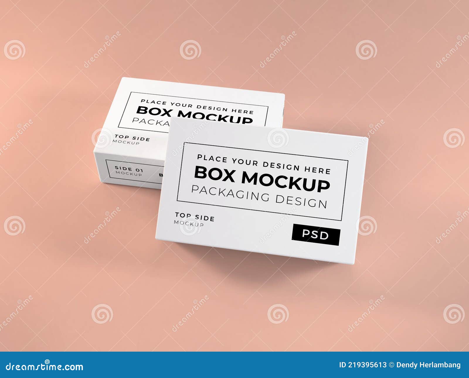 Realistic Long Box Packaging Mockup Template Stock Illustration ...