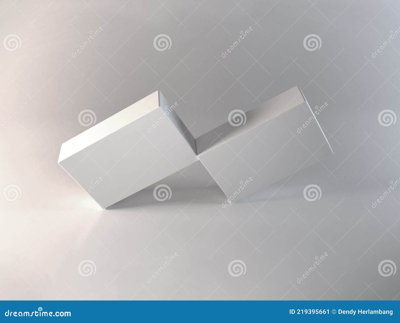 Realistic Long Box Packaging Mockup Template Stock Illustration ...