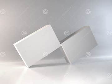 Realistic Long Box Packaging Mockup Template Stock Illustration ...