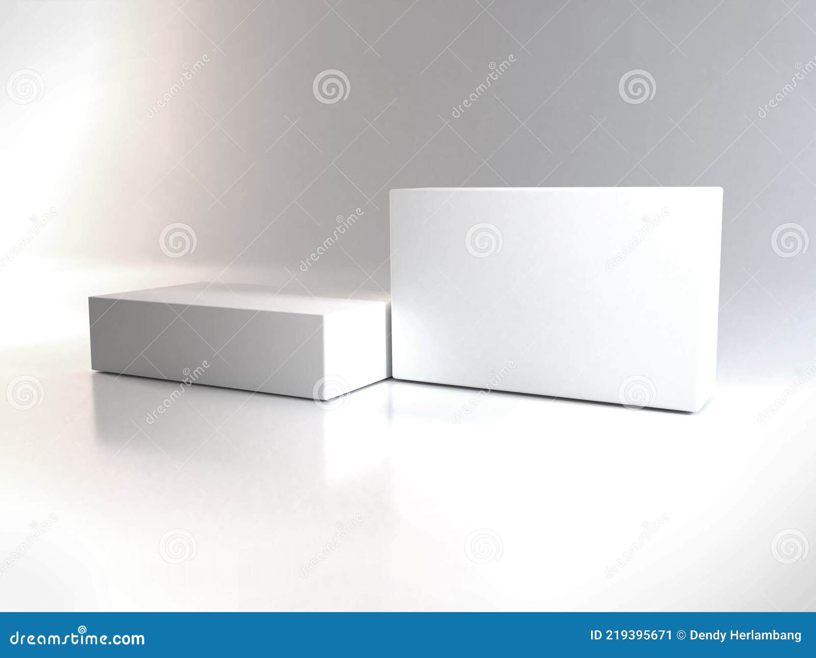 Realistic Long Box Packaging Mockup Template Stock Illustration ...