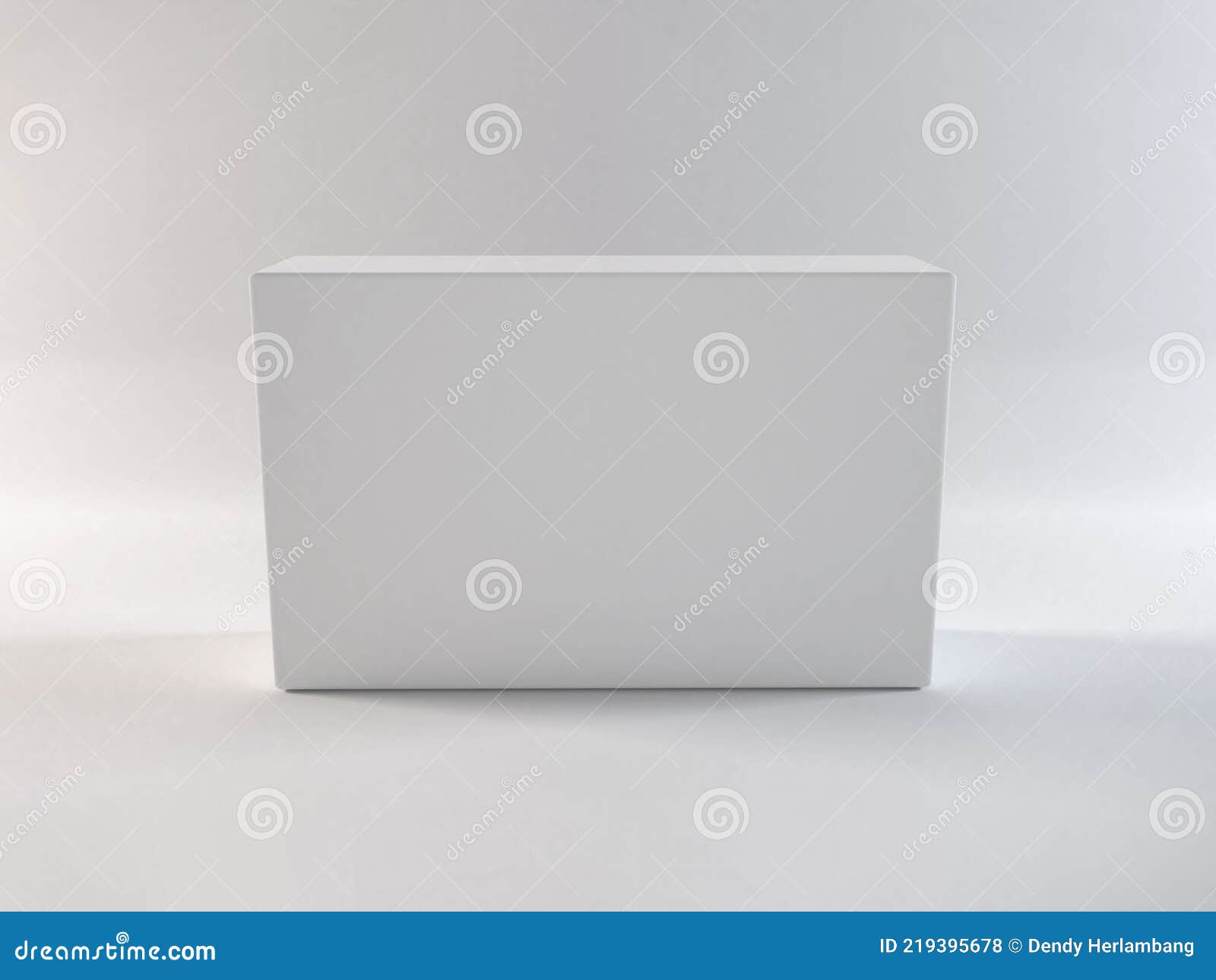 Realistic Long Box Packaging Mockup Template Stock Illustration ...