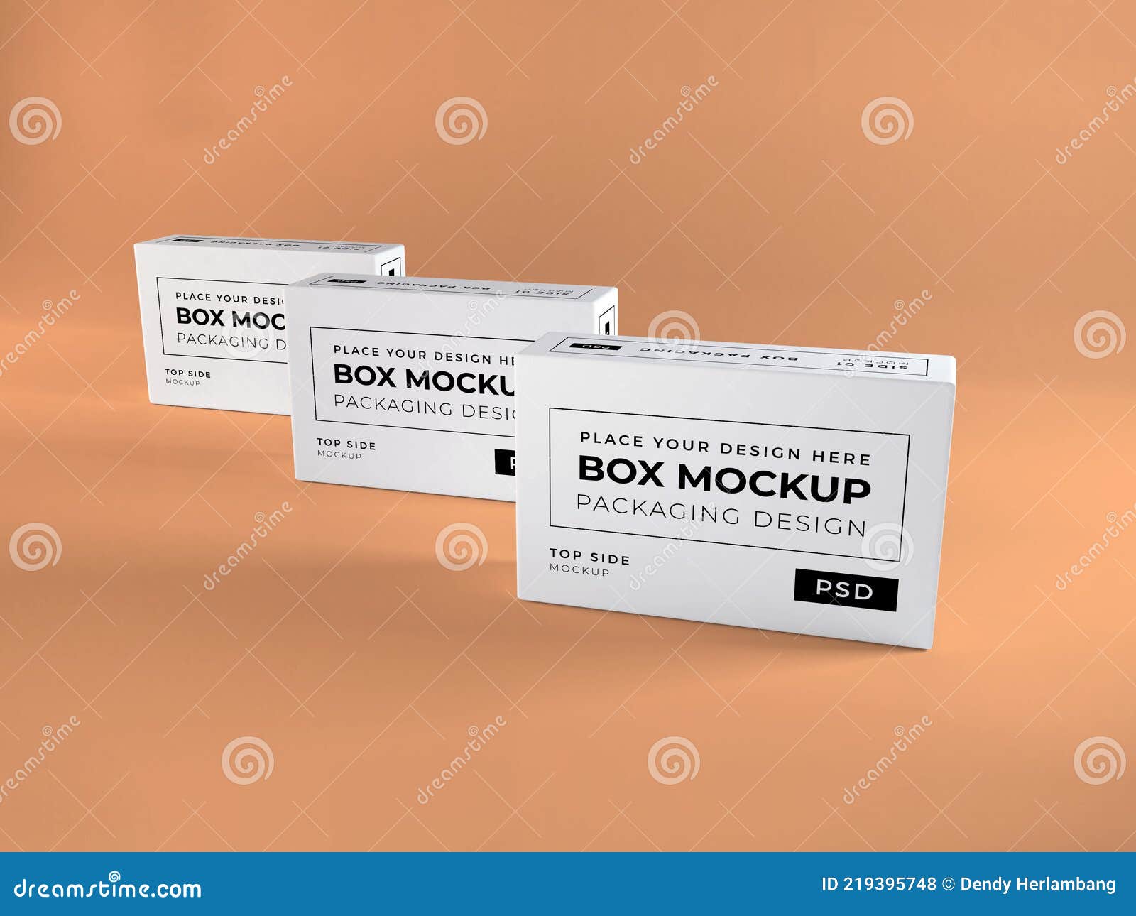 Realistic Long Box Packaging Mockup Template Stock Illustration ...