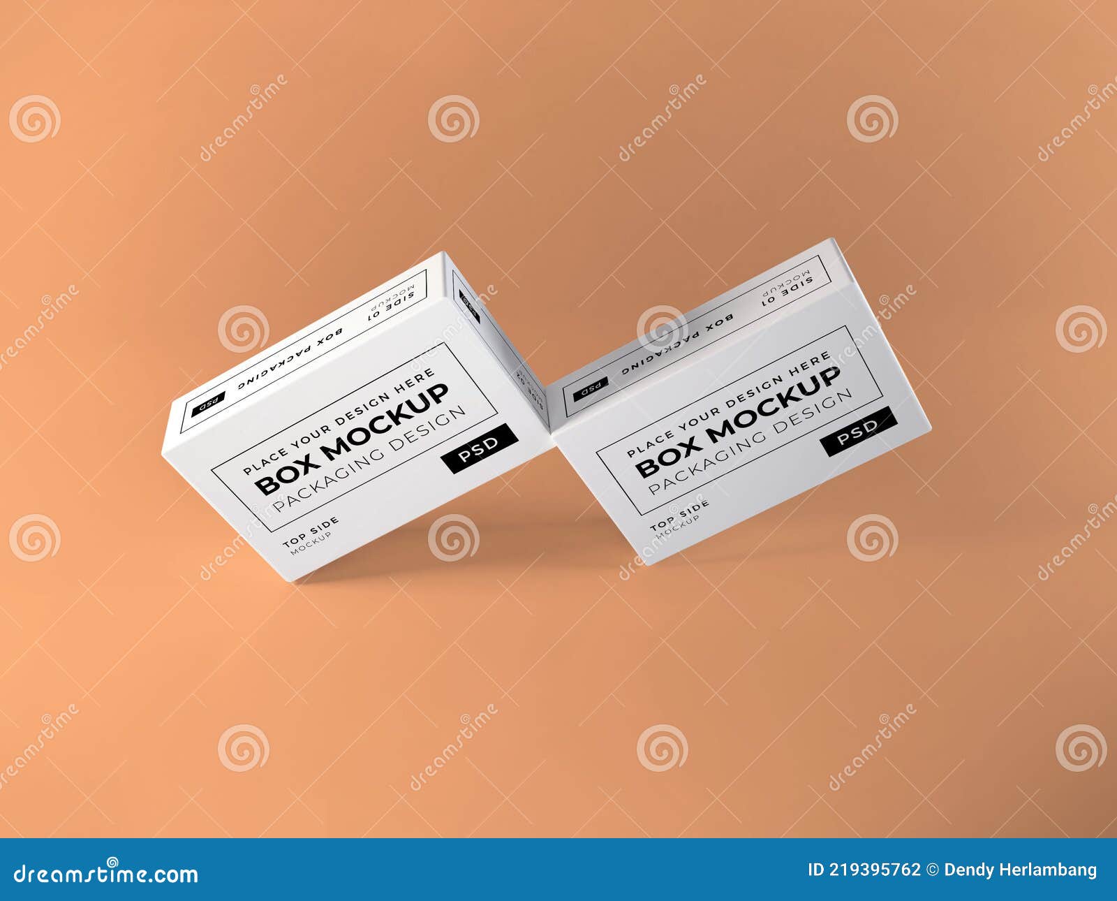 Realistic Long Box Packaging Mockup Template Stock Illustration ...