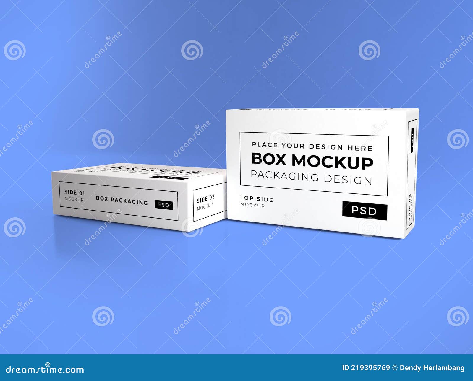 Realistic Long Box Packaging Mockup Template Royalty-Free Stock ...