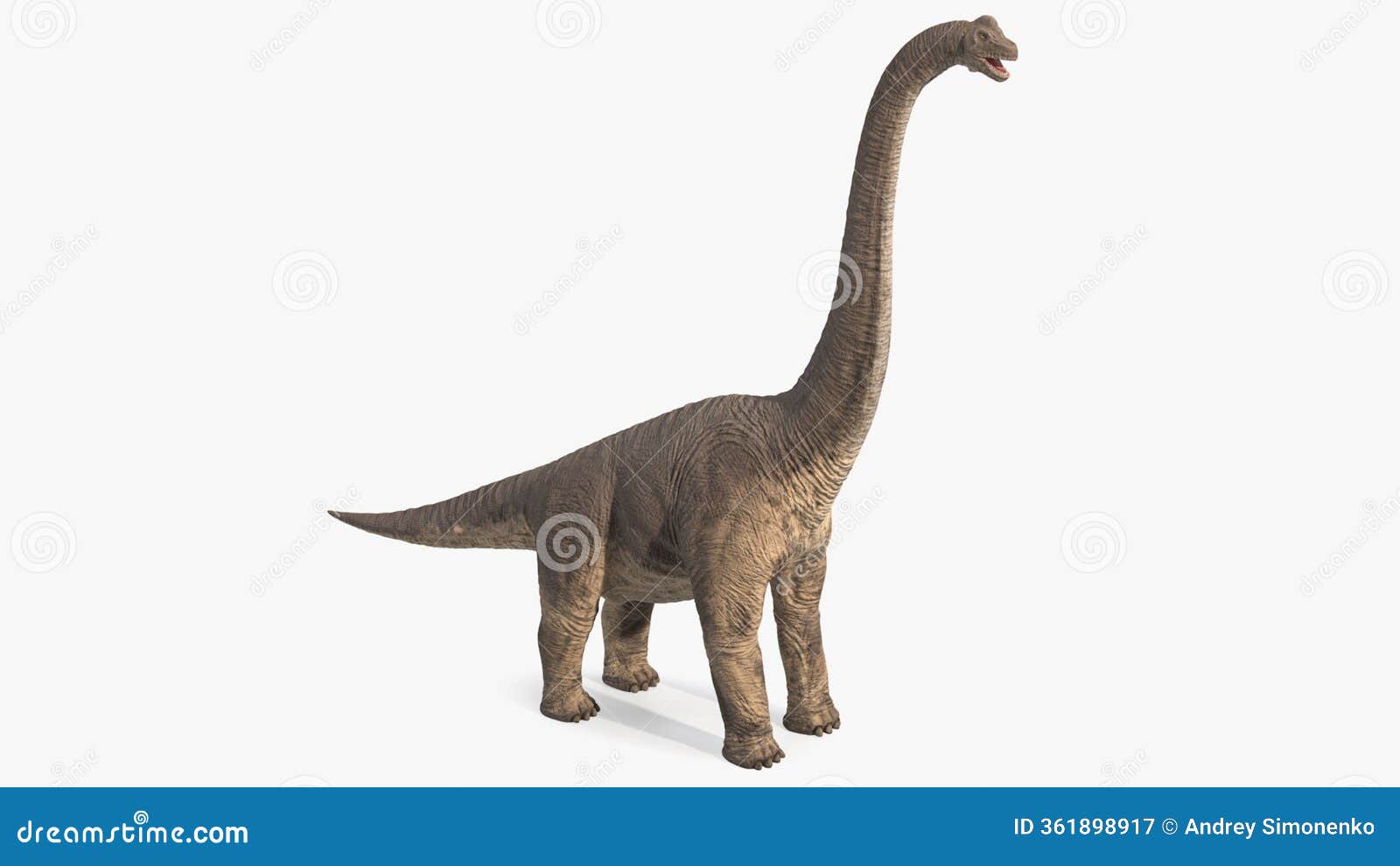 Realistic Long-necked Dinosaur Model for Visualization Projects Stock ...
