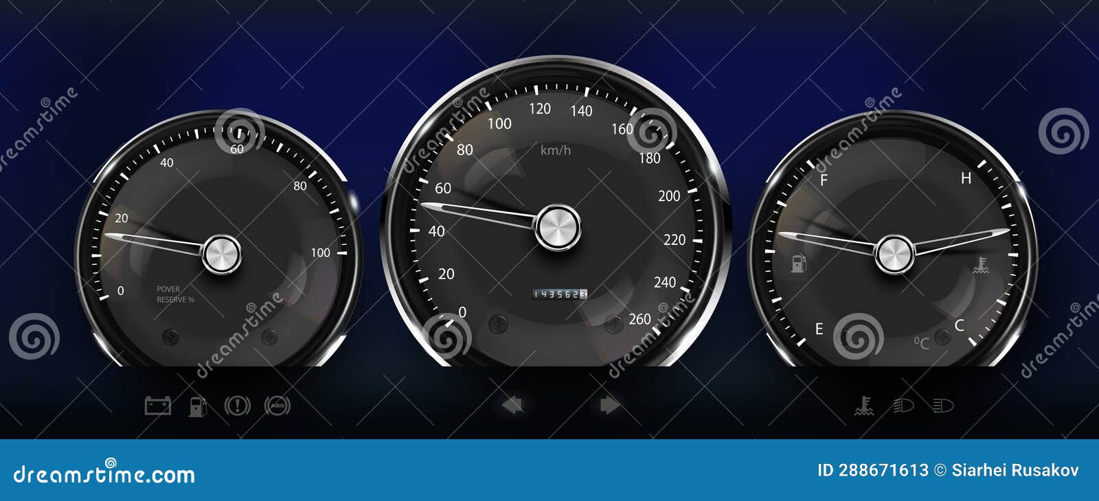 Realistic Luxury Car Dashboard. Premium Car Design Stock Vector ...