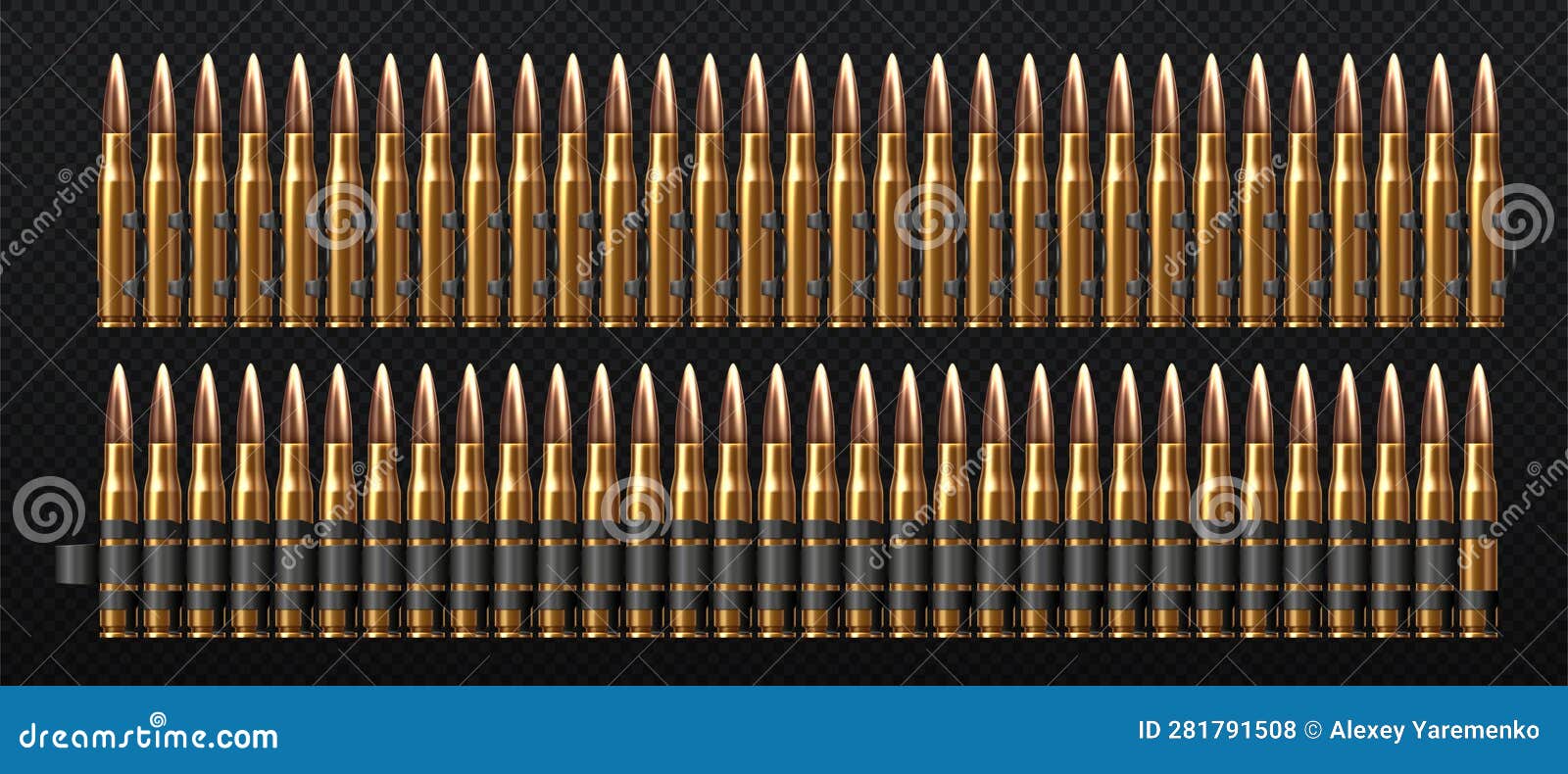 Realistic Machinegun Tape Concept Stock Vector - Illustration of tape ...