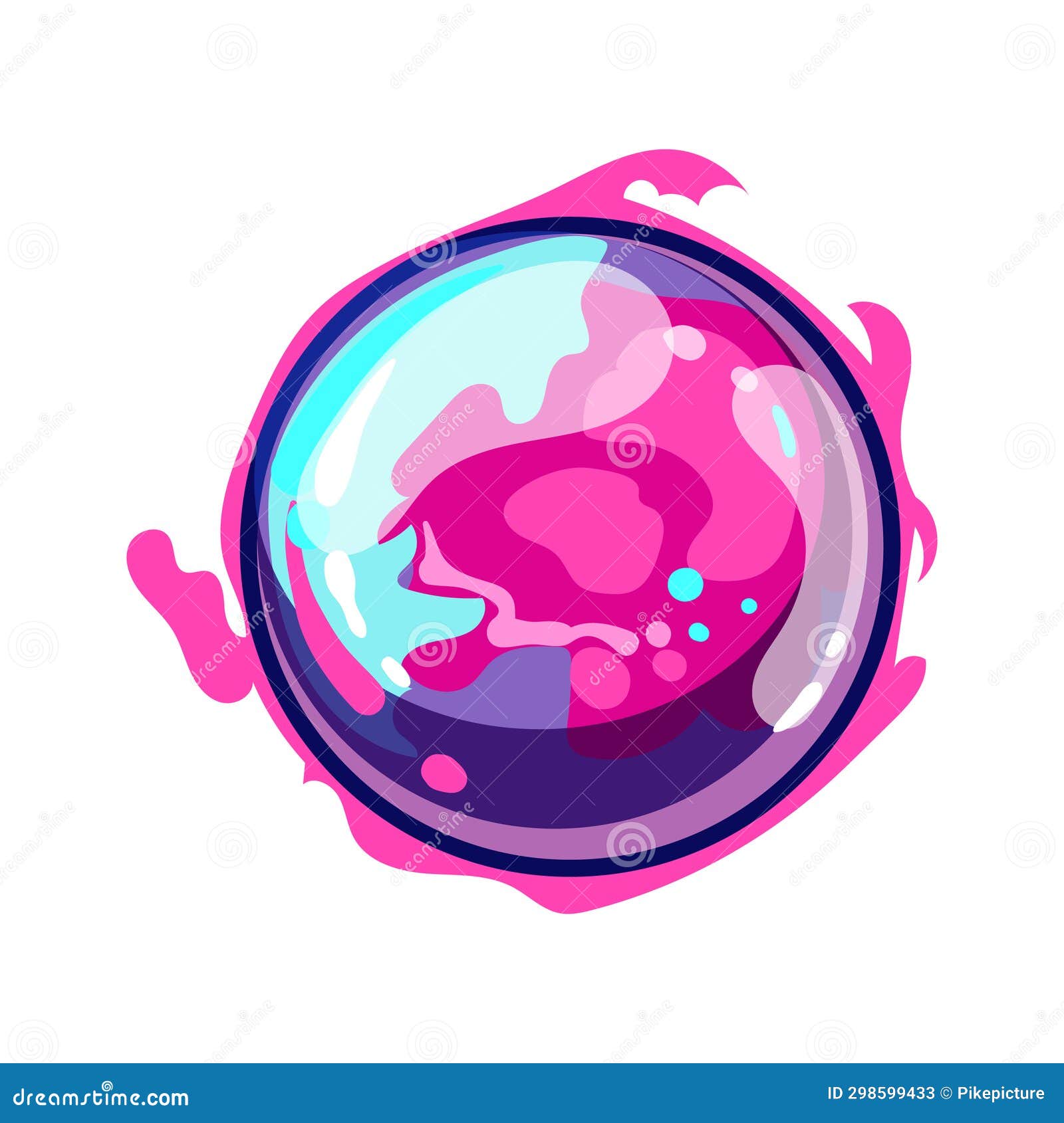 Realistic Magic Ball Sphere Cartoon Vector Illustration Stock ...