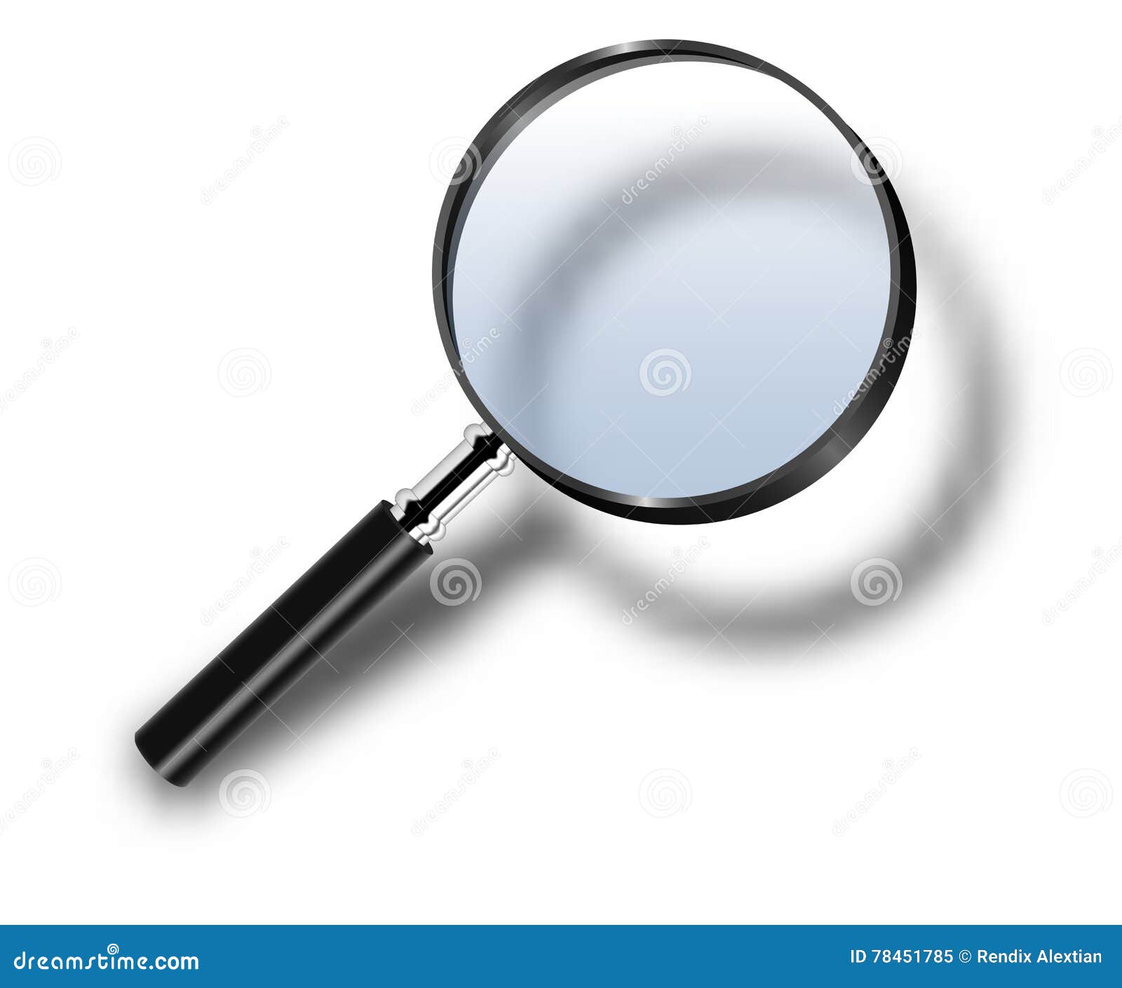 Realistic magnifying glass stock illustration. Illustration of paper ...