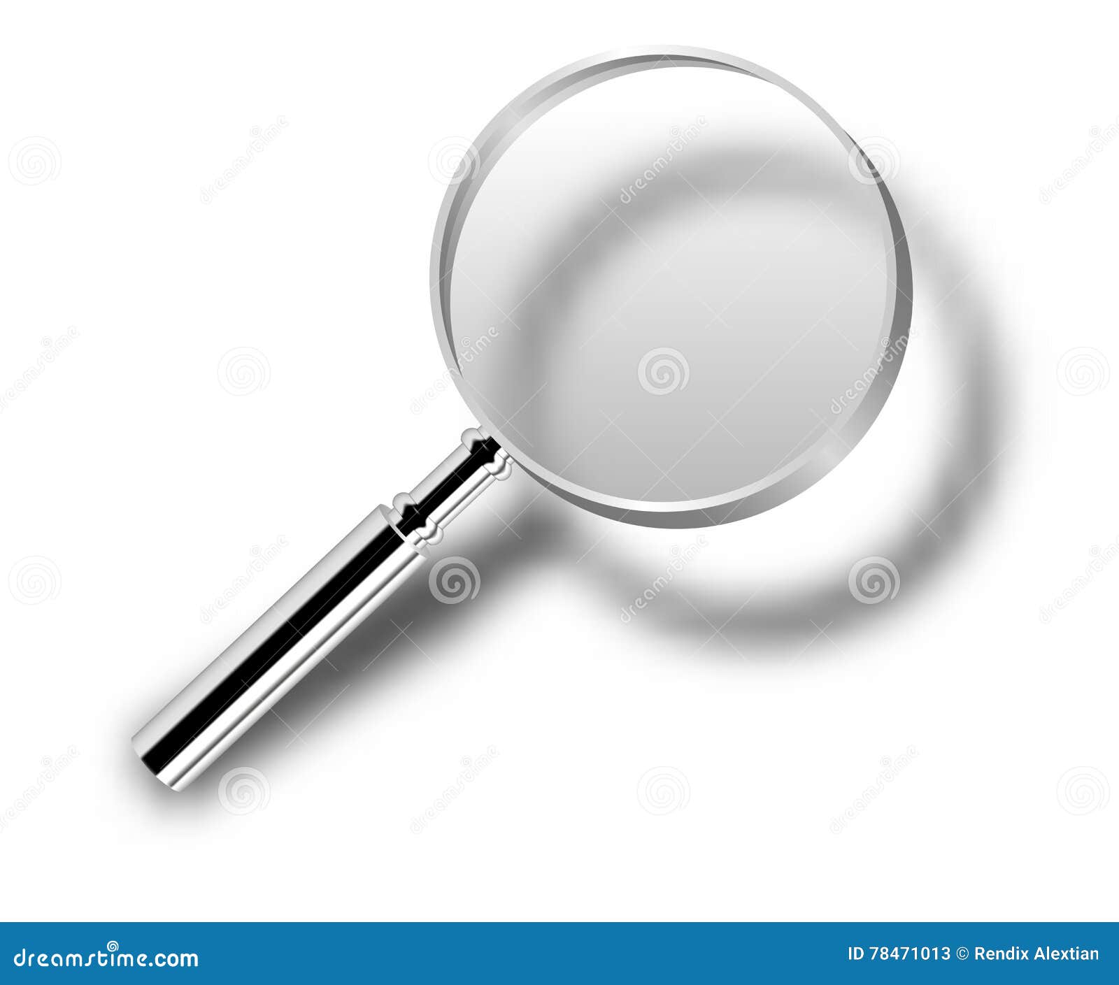 Realistic magnifying glass stock illustration. Illustration of lens ...