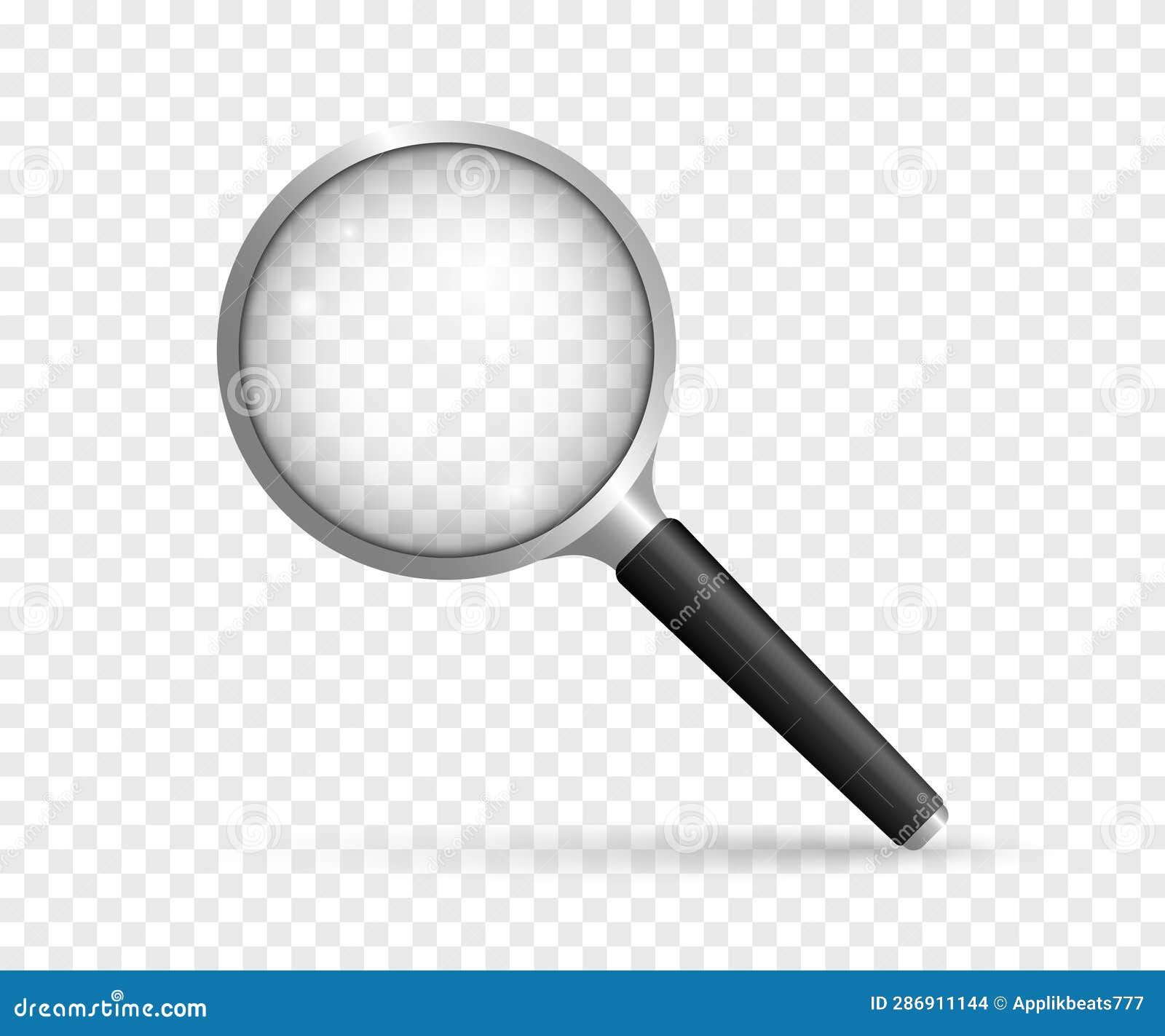 Realistic Magnifying Glass. Instrument for Magnify Stock Vector ...