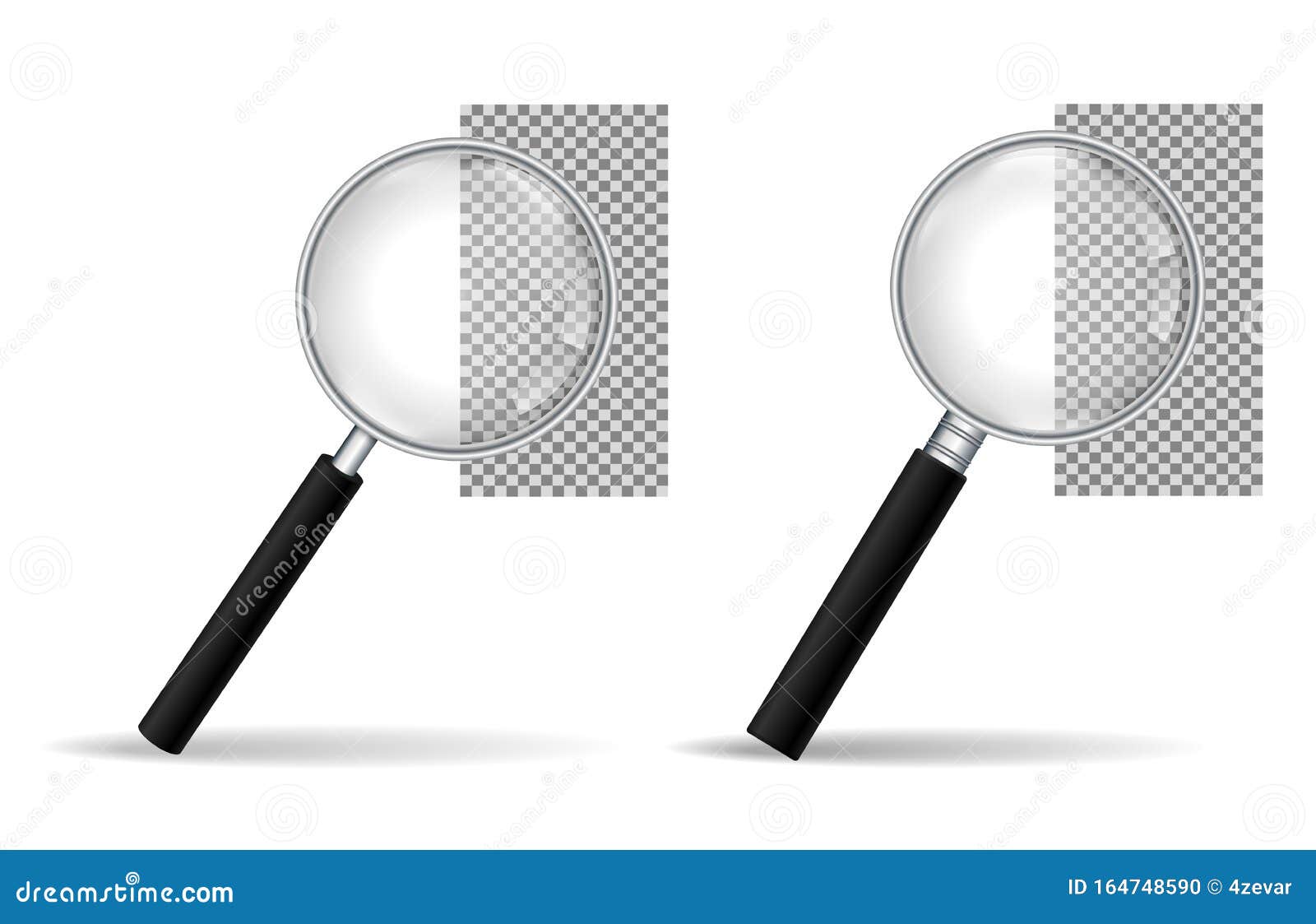 Realistic Magnifying Glass Vector Icon Stock Vector - Illustration of ...