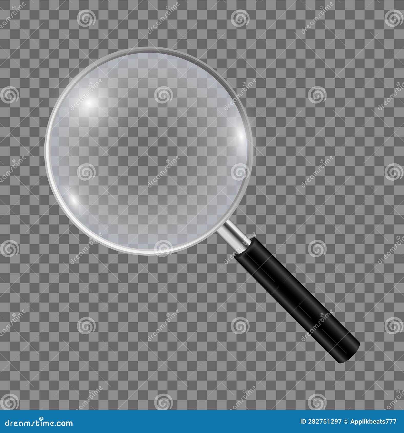 Realistic Magnifying Glass. Vector Illustration. EPS 10 Stock Vector ...