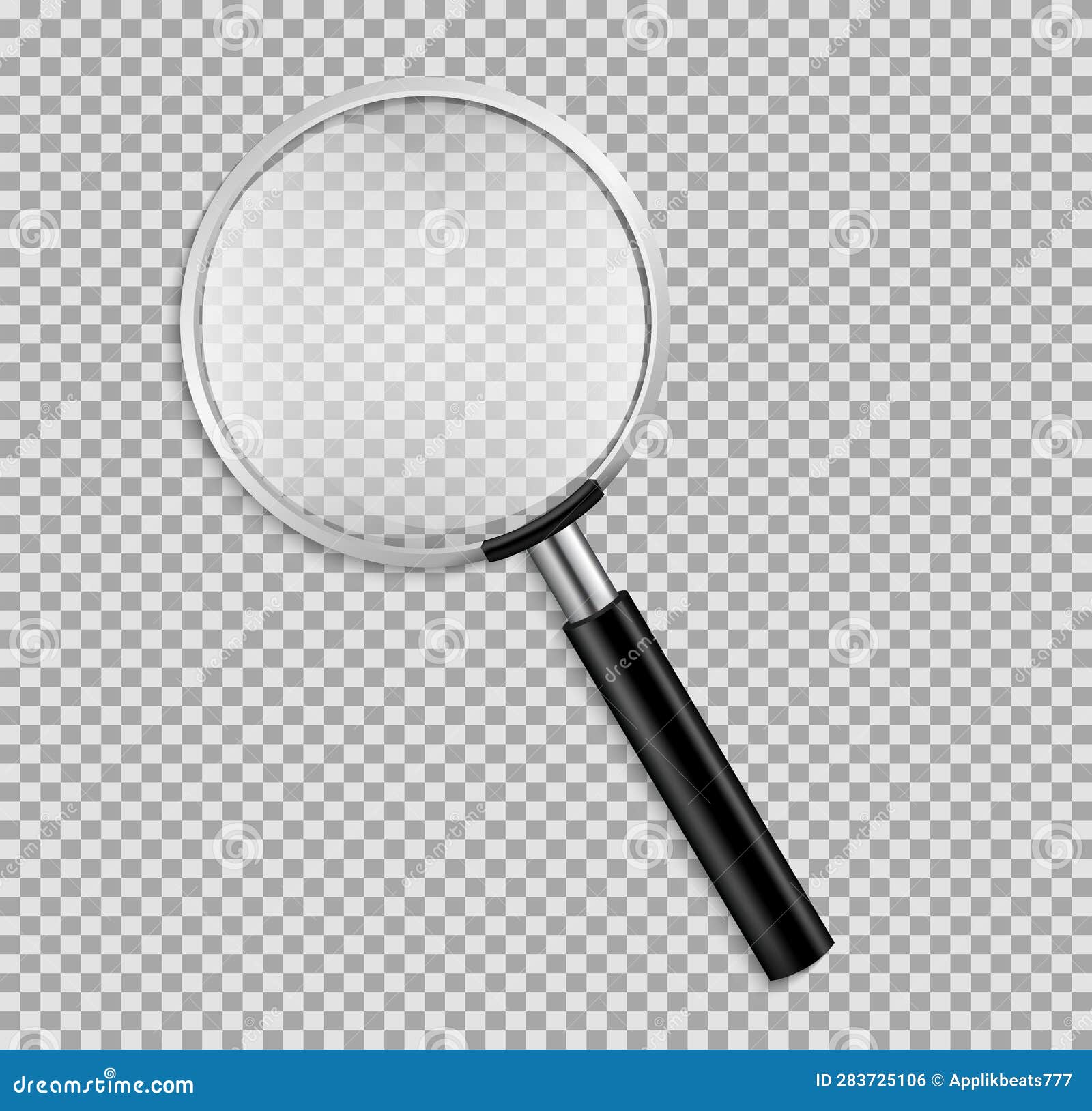 Realistic Magnifying Glass Vector Isolated Vector Illustration on ...