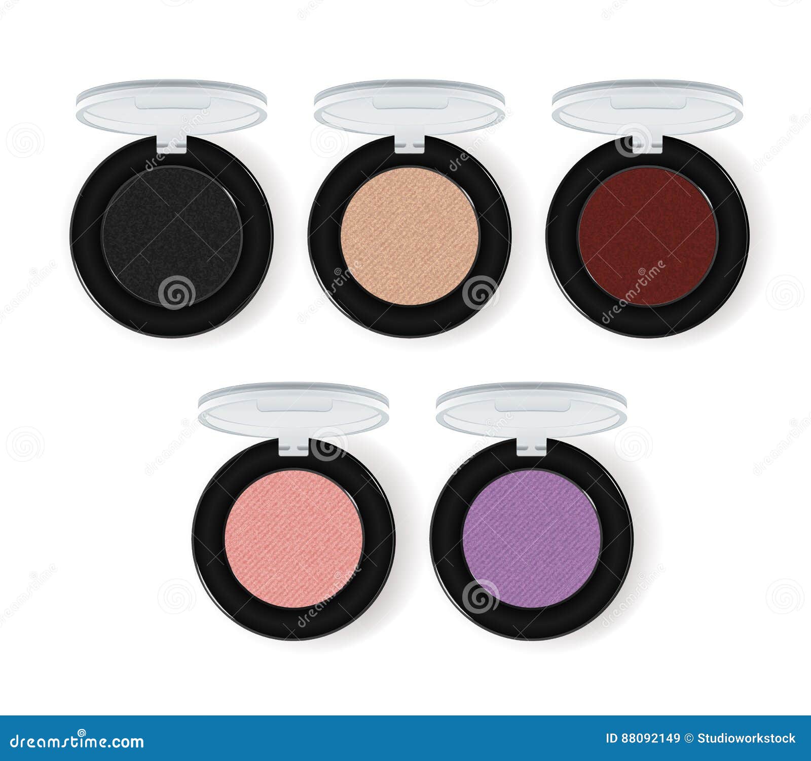 Realistic Makeup Cosmetics Vector Set Stock Vector - Illustration of ...