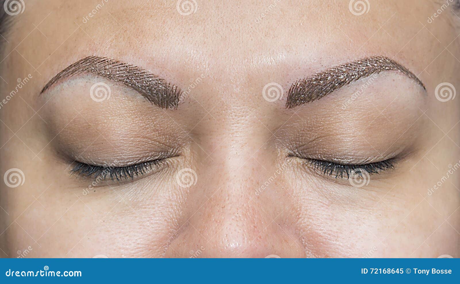 Realistic Makeup Eyebrow Tattoos Stock Image - Image of trendy, fashion ...