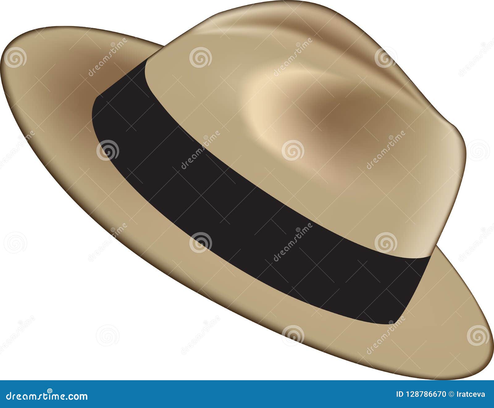 Realistic man hat stock vector. Illustration of color - 128786670