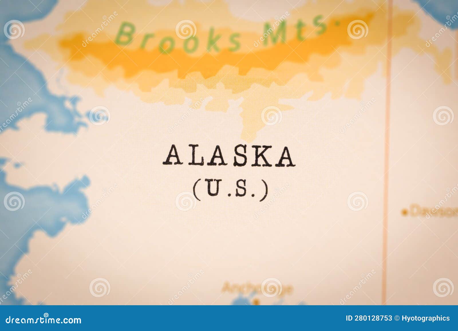 The Realistic Map of Alaska. Stock Image - Image of article, economy ...