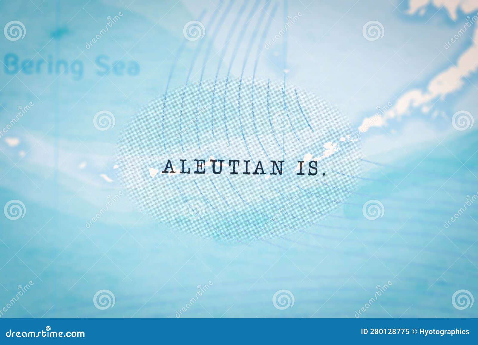 The Realistic Map of Aleutian Islands. Stock Image - Image of city ...