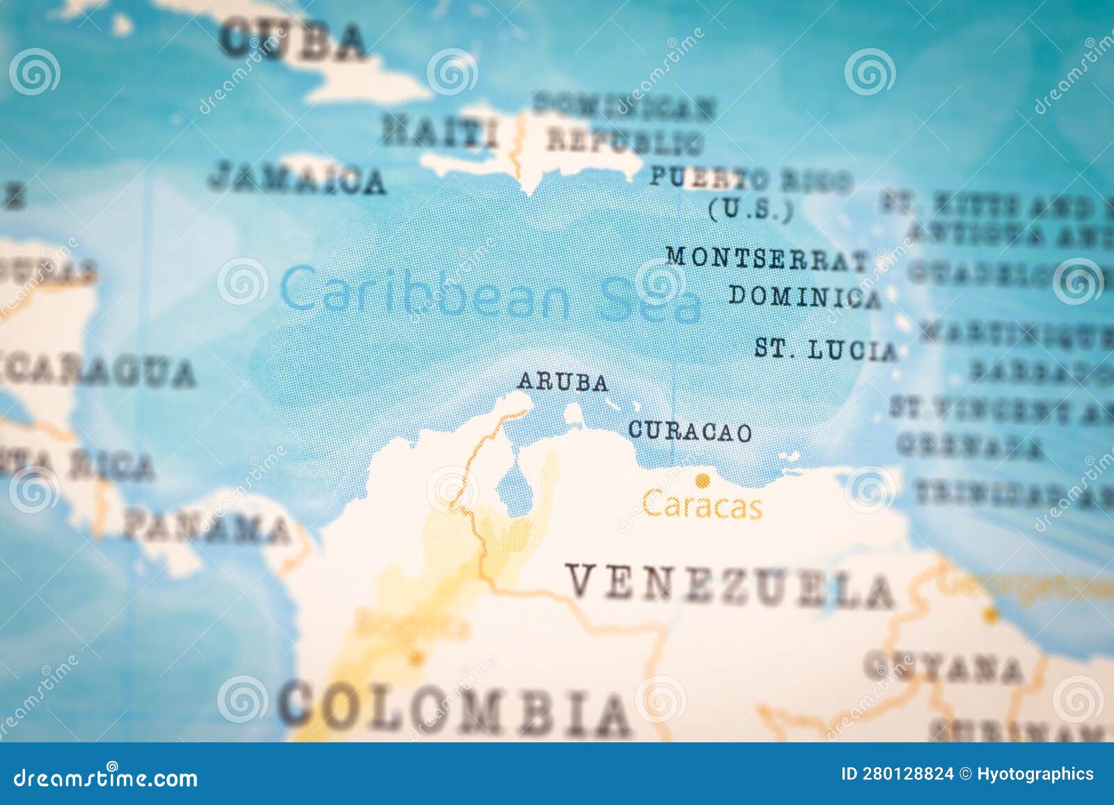 The Realistic Map of Aruba. Stock Photo - Image of flag, globe: 280128824