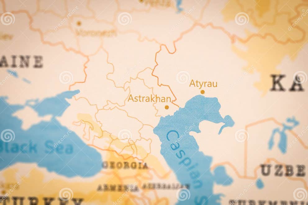 The Realistic Map of Astrakhan. Stock Photo - Image of travel, globe ...