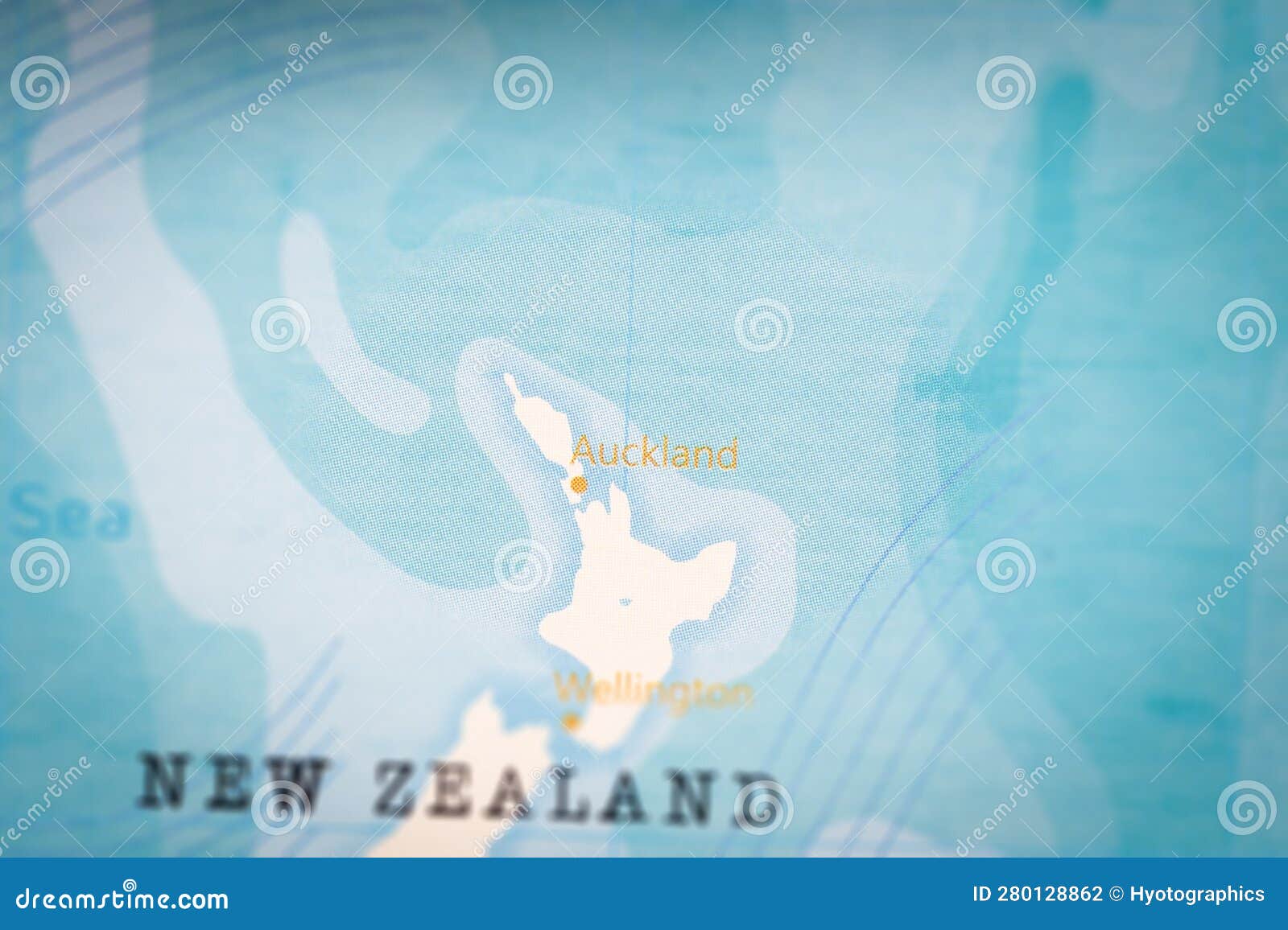 The Realistic Map of Auckland. Stock Photo - Image of international ...