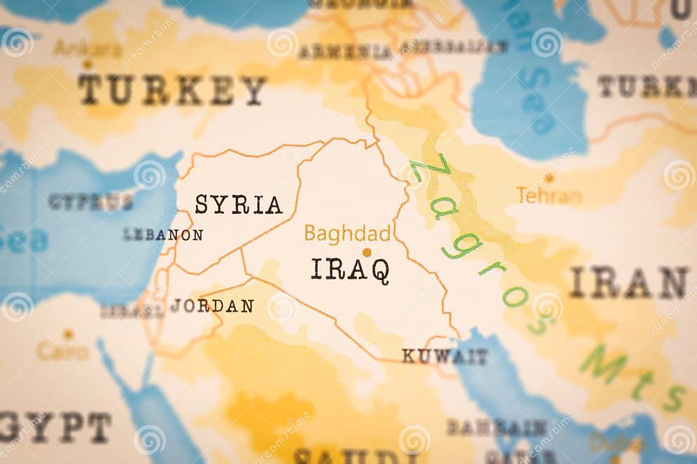 The Realistic Map of Baghdad. Stock Photo - Image of politics, culture ...