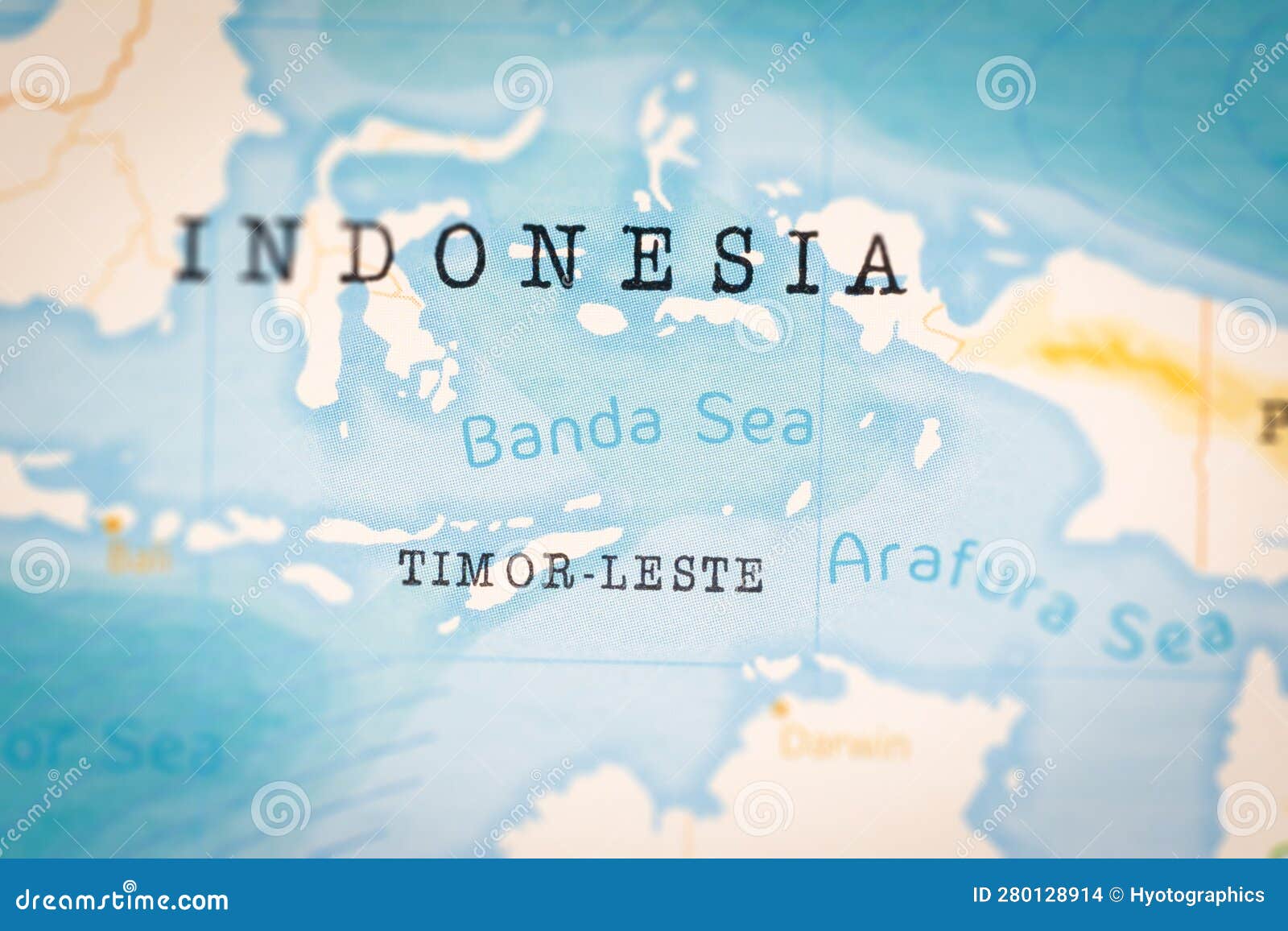 The Realistic Map of Banda Sea. Stock Photo - Image of news, trip ...
