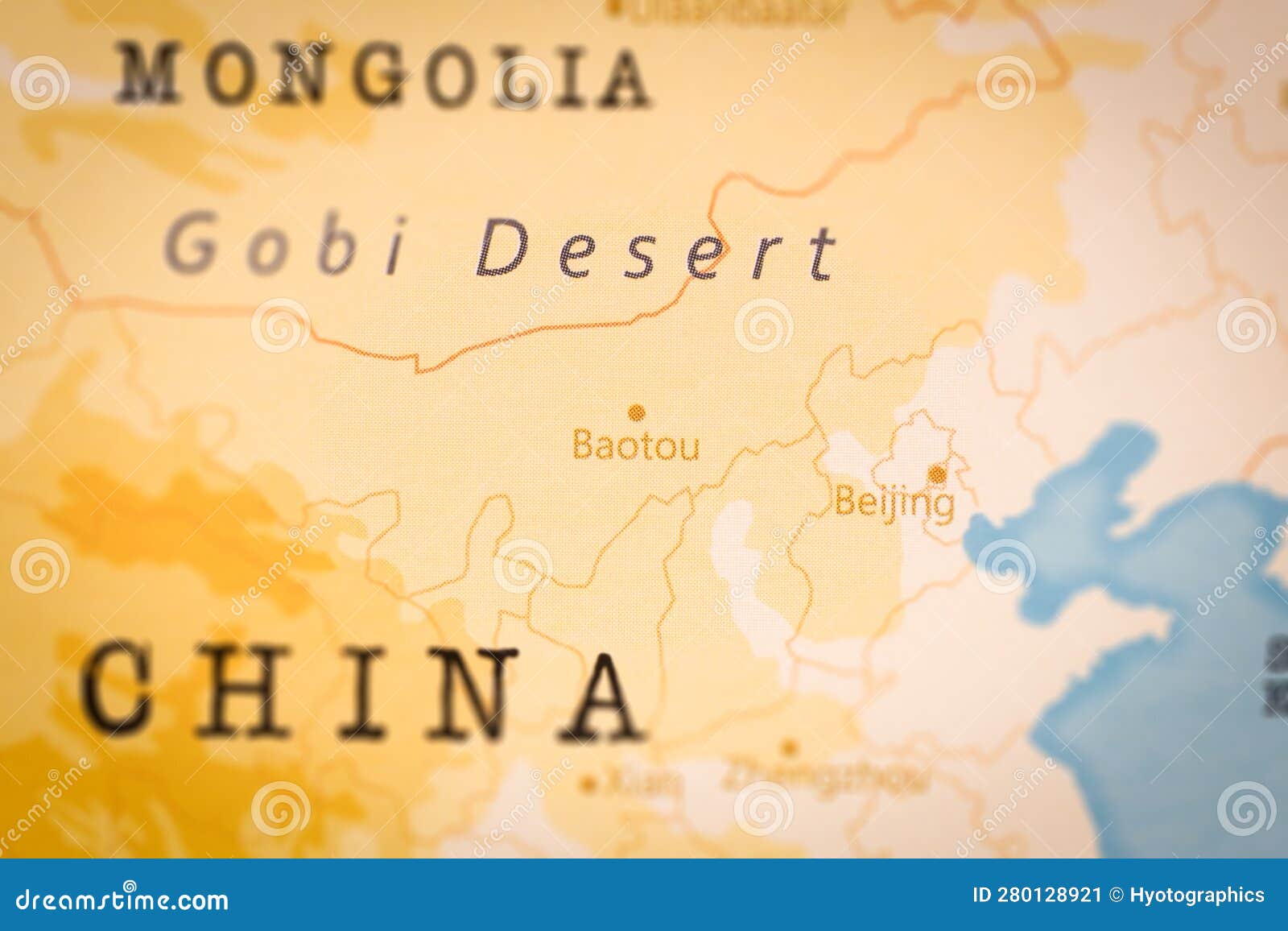 The Realistic Map of Baotou. Stock Image - Image of economy, world ...