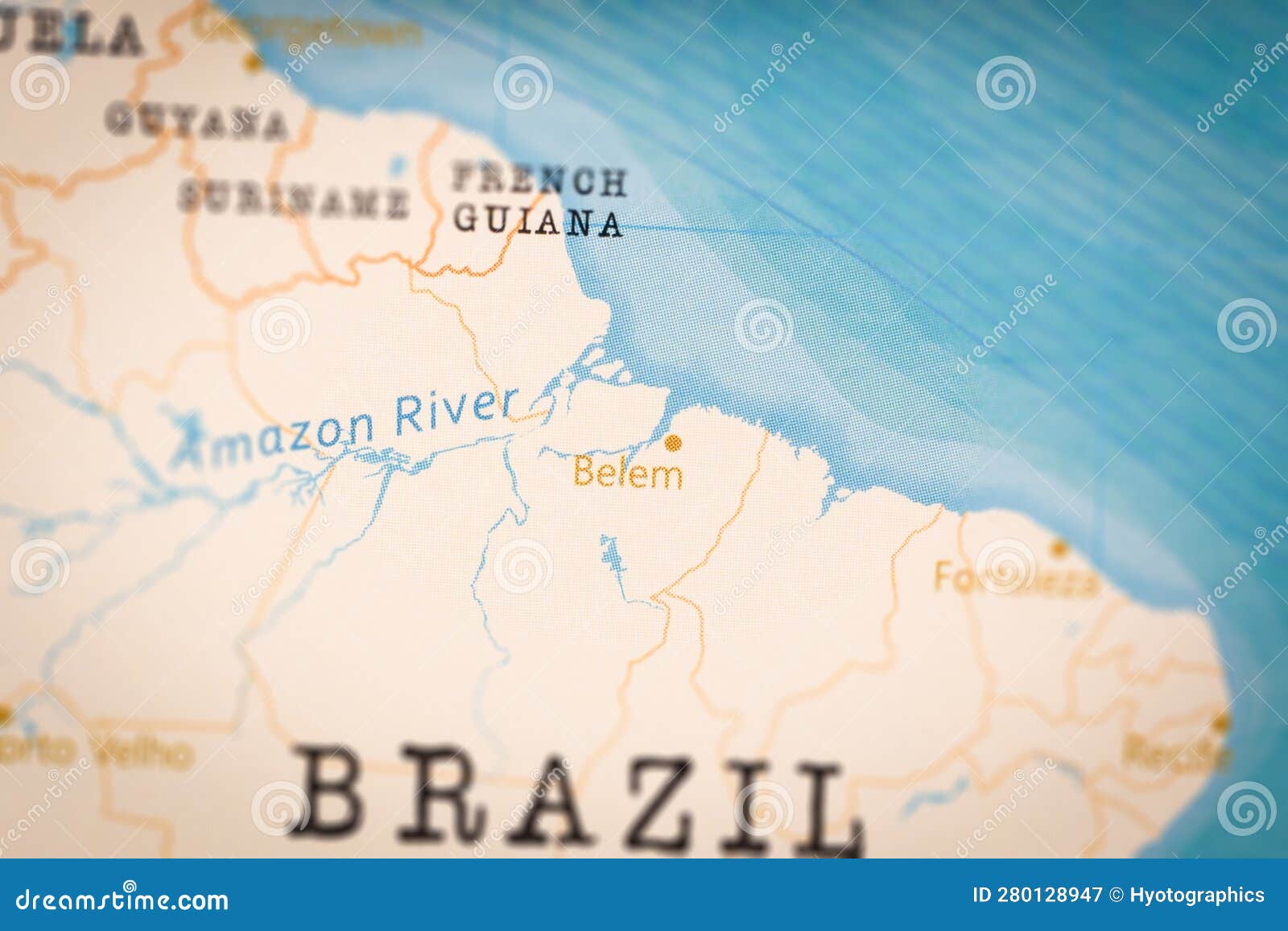 The Realistic Map of Belem. Stock Image - Image of tourism, vacation ...
